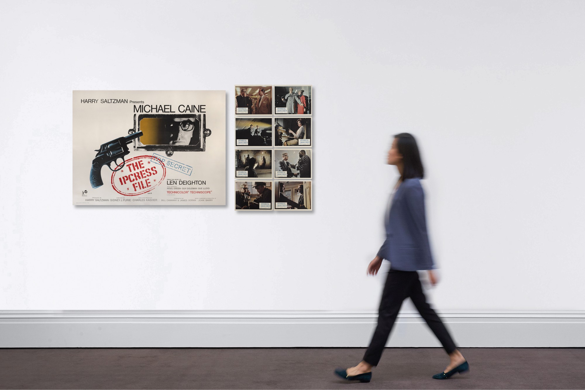 The Ipcress File (1965), poster and set of 8 front of house stills ...