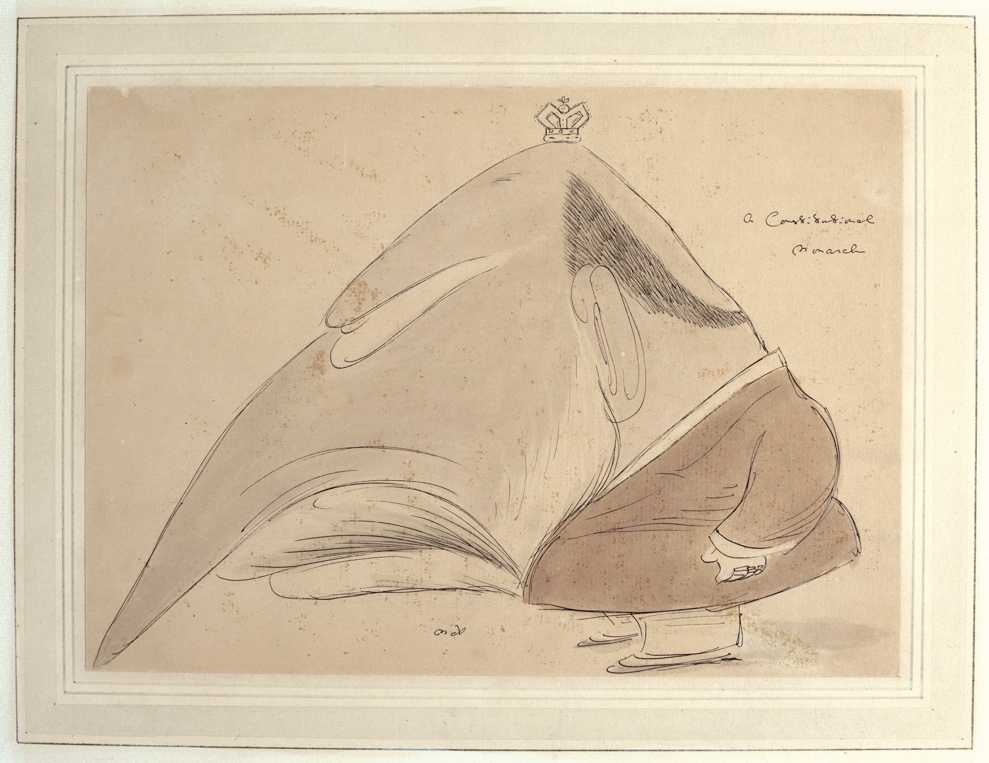 BEERBOHM | "A Constitutional Monarch" [Edward VII], ink and watercolour ...
