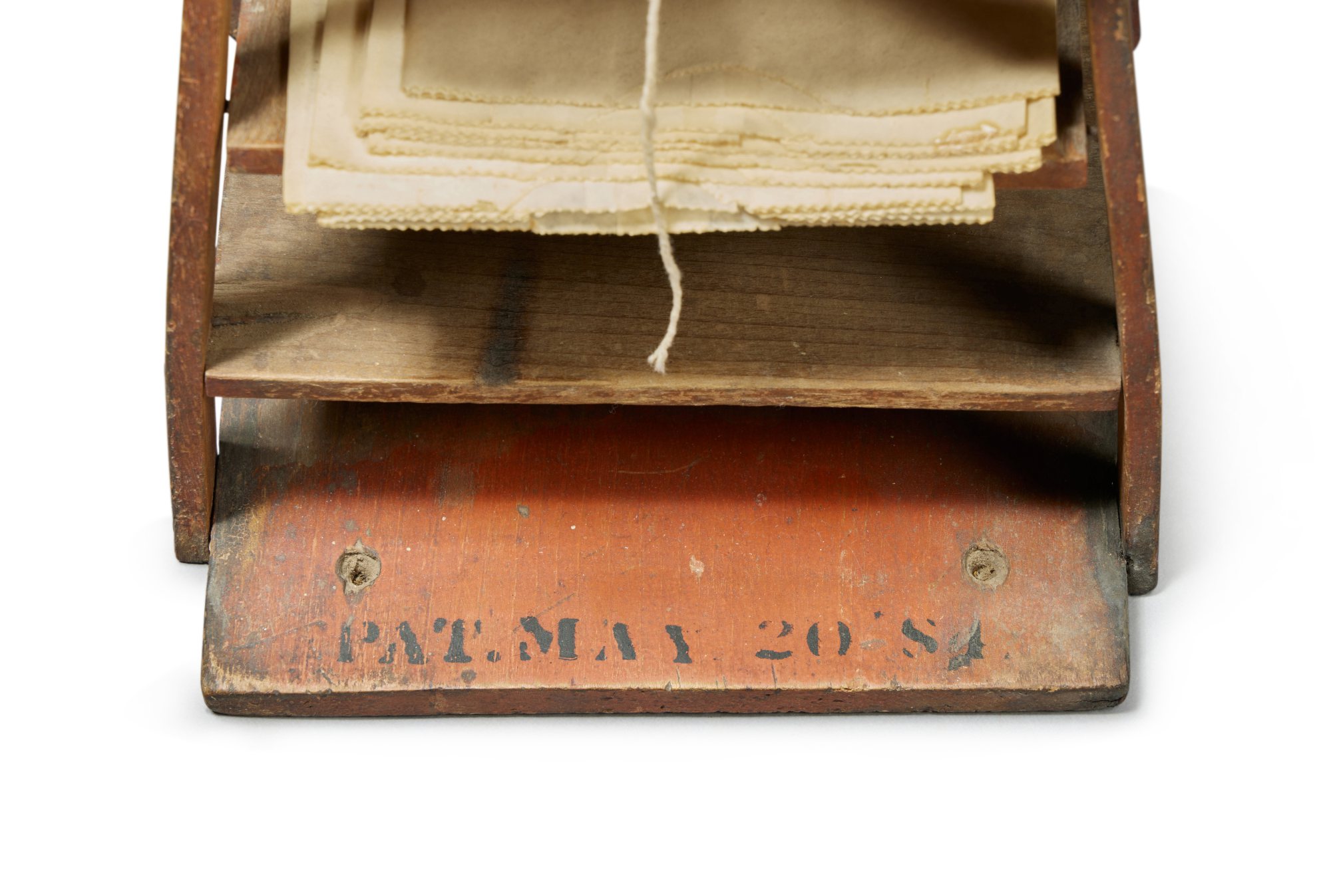 An American Red Painted and Stenciled Decorated Country Store Sack ...
