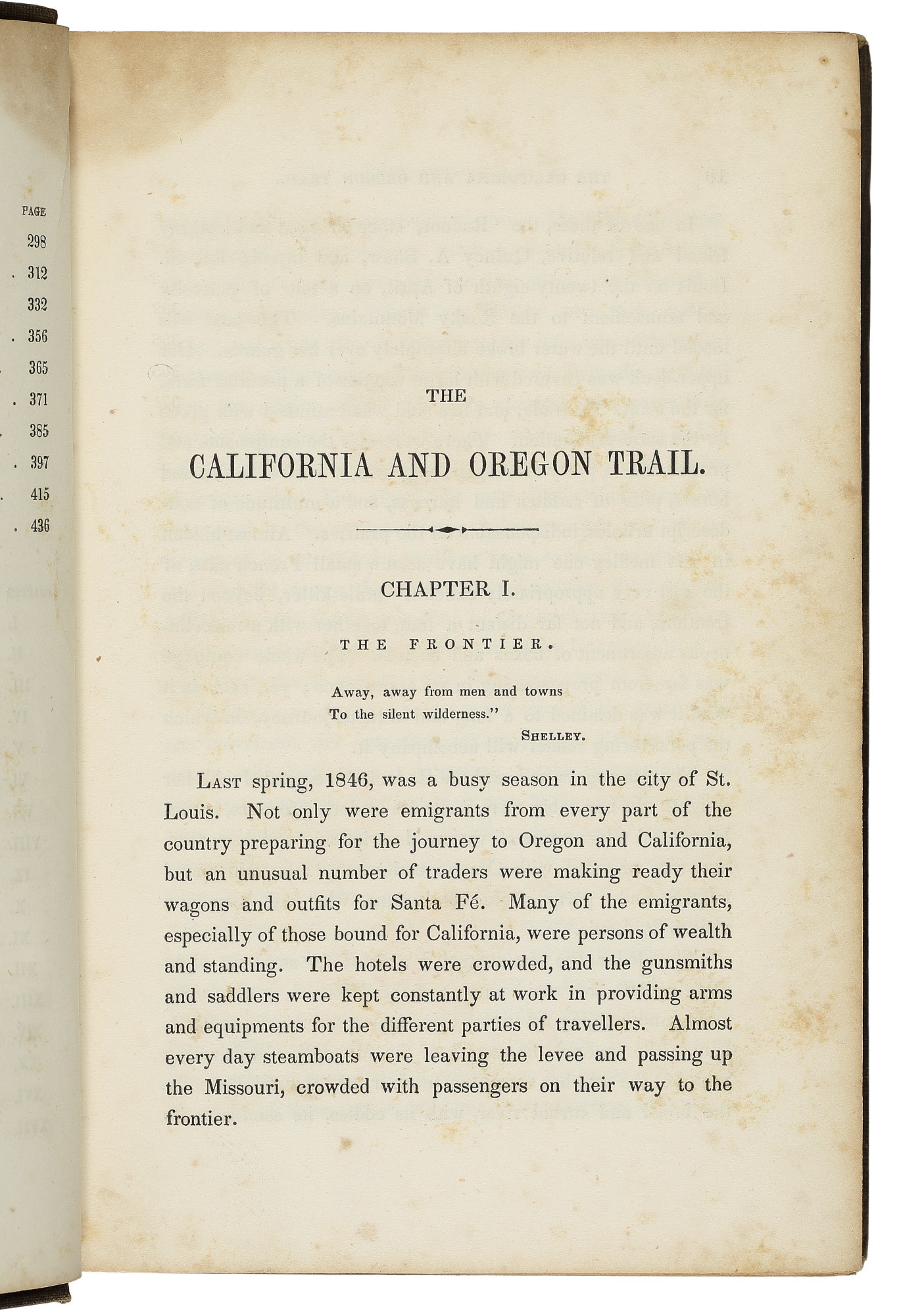 PARKMAN, FRANCIS | The California and Oregon Trail. New York: Putnam ...