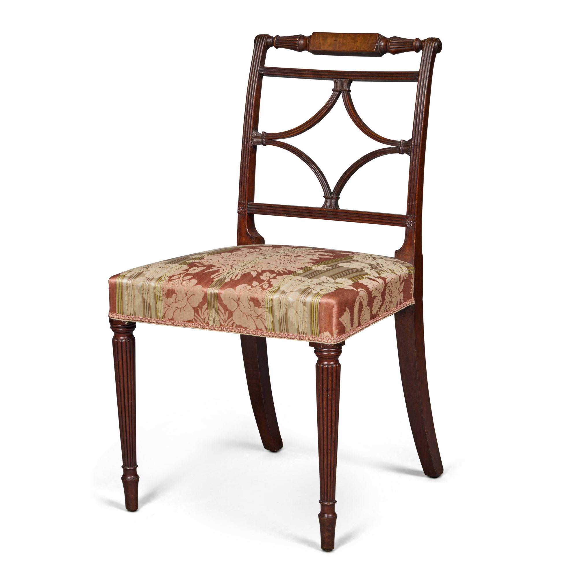A Very Fine and Rare Federal Inlaid, Carved and Figured Mahogany Side ...