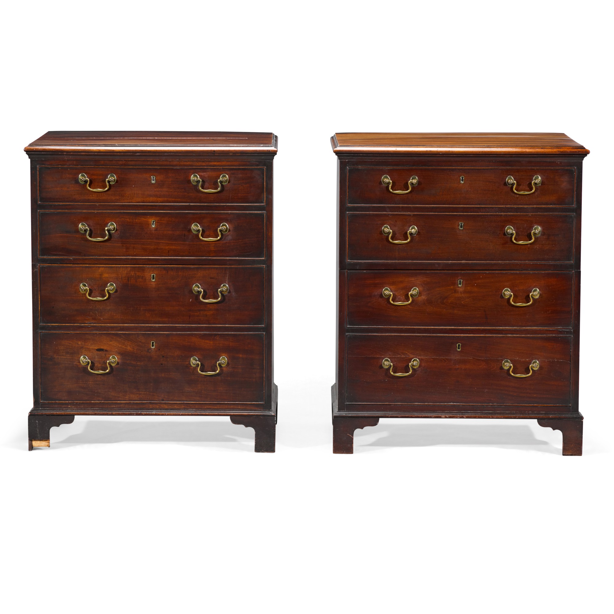 A pair of George III mahogany bedside commodes by Gillows, 1788 ...