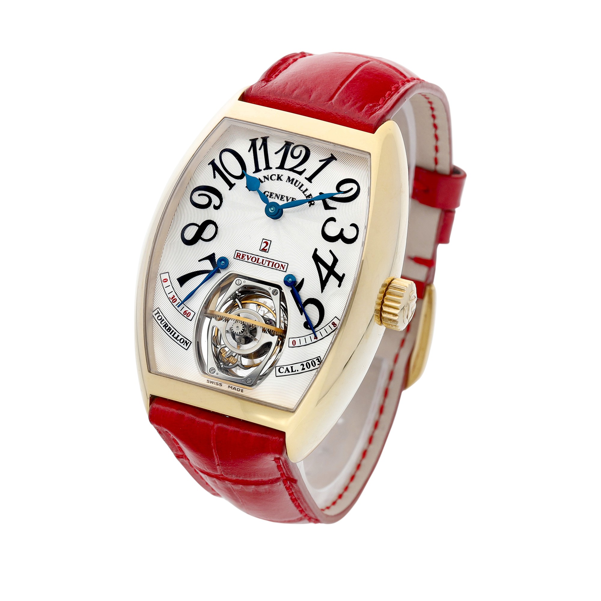 Revolution 2, A yellow gold three dimensional dual axis tourbillon ...