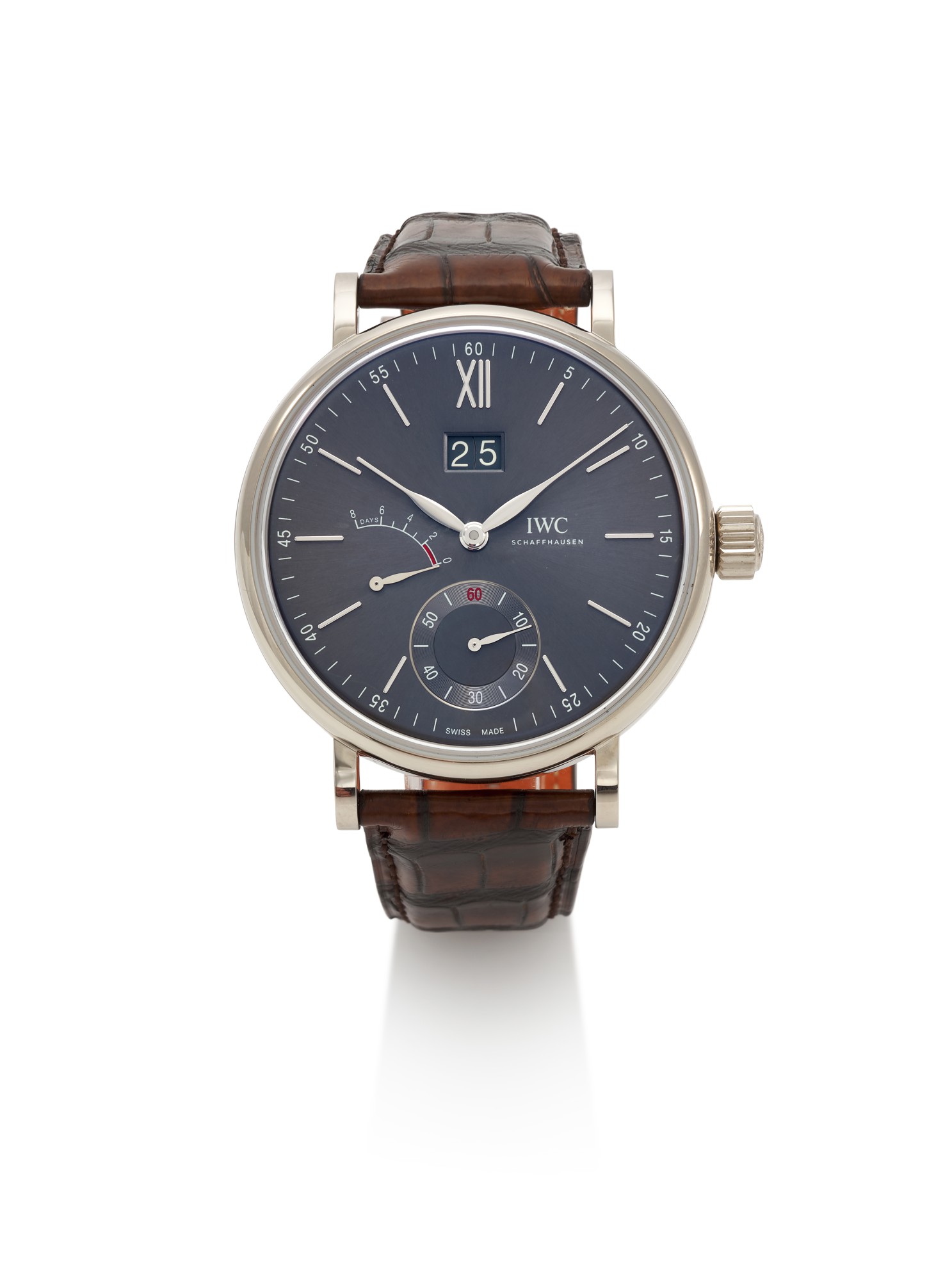 PORTOFINO, REFERENCE IW5161-1 WHITE GOLD WRISTWATCH WITH DATE AND POWER ...