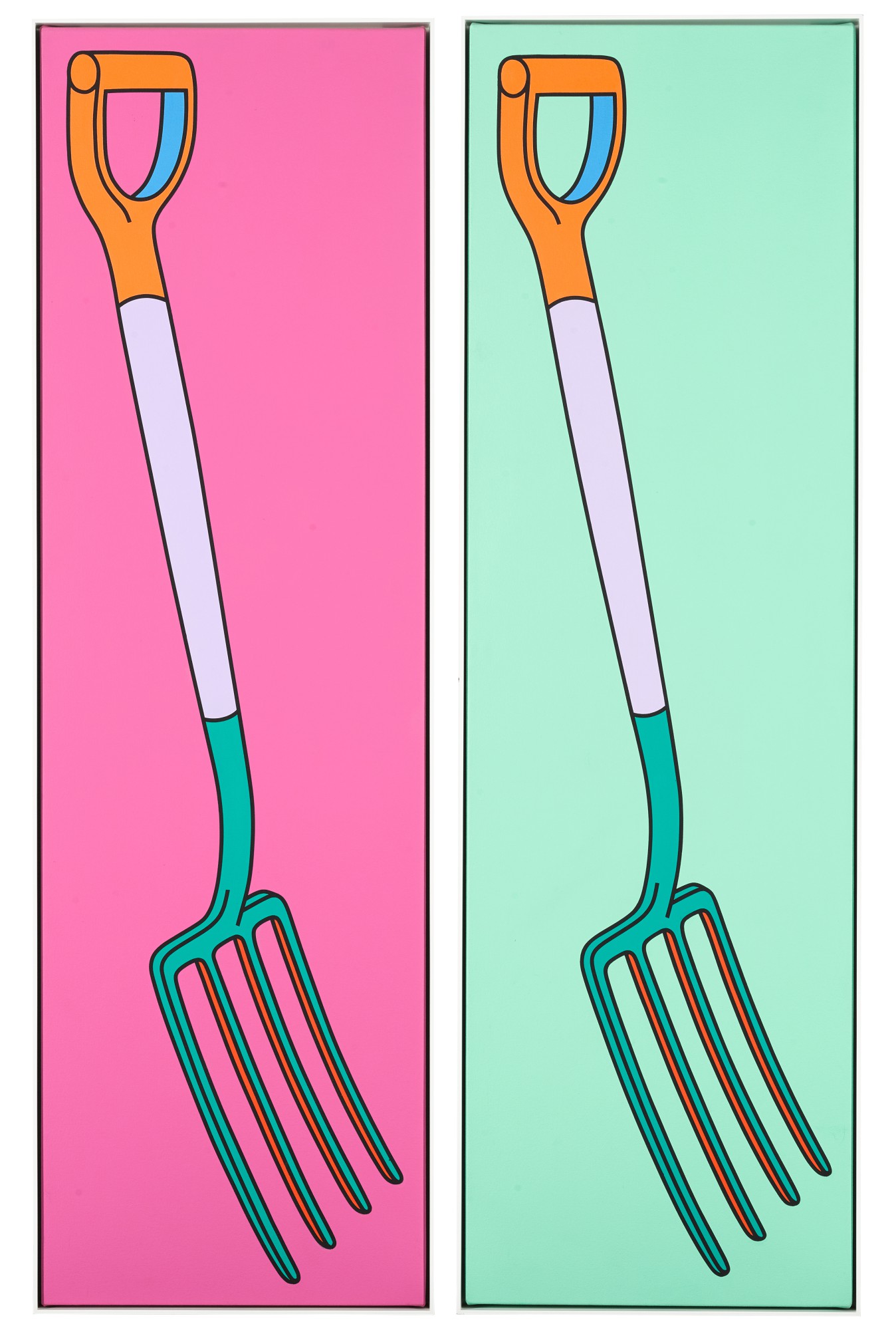 Pitchfork on Green, Pitchfork on Pink | Modern & Post War British Art ...