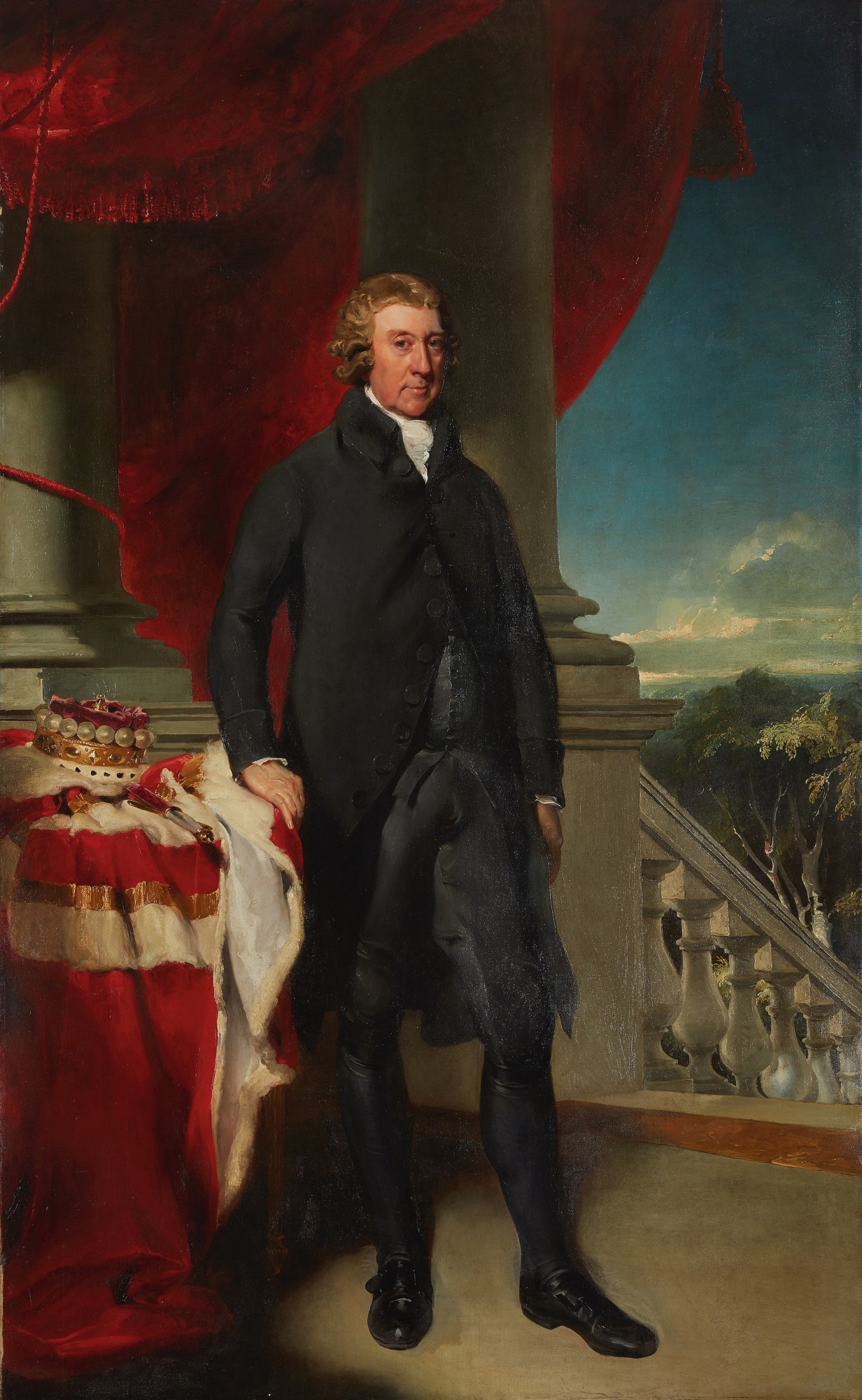 Portrait of Thomas Dawson, 1st Viscount Cremorne, full length, with his ...