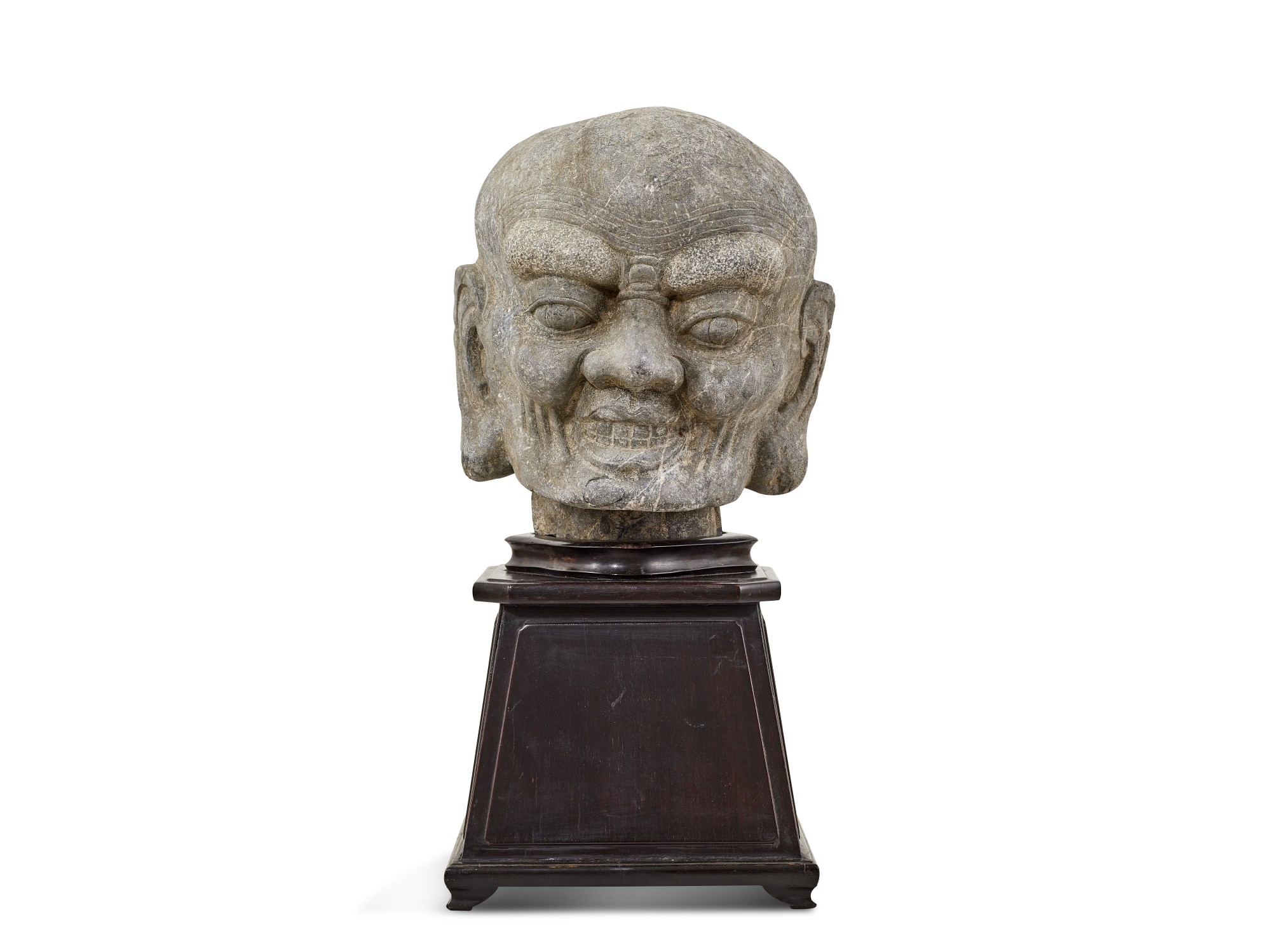 A stone head of a luohan Ming dynasty 明 石雕羅漢頭像 | Chinese Art Online ...