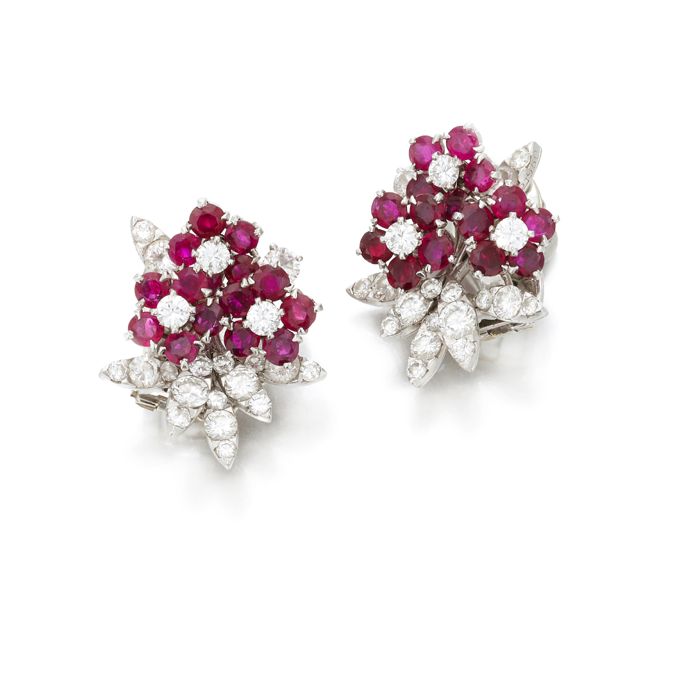 Van Cleef & Arpels, ruby and diamond ear clips (Van Cleef & Arpels ...