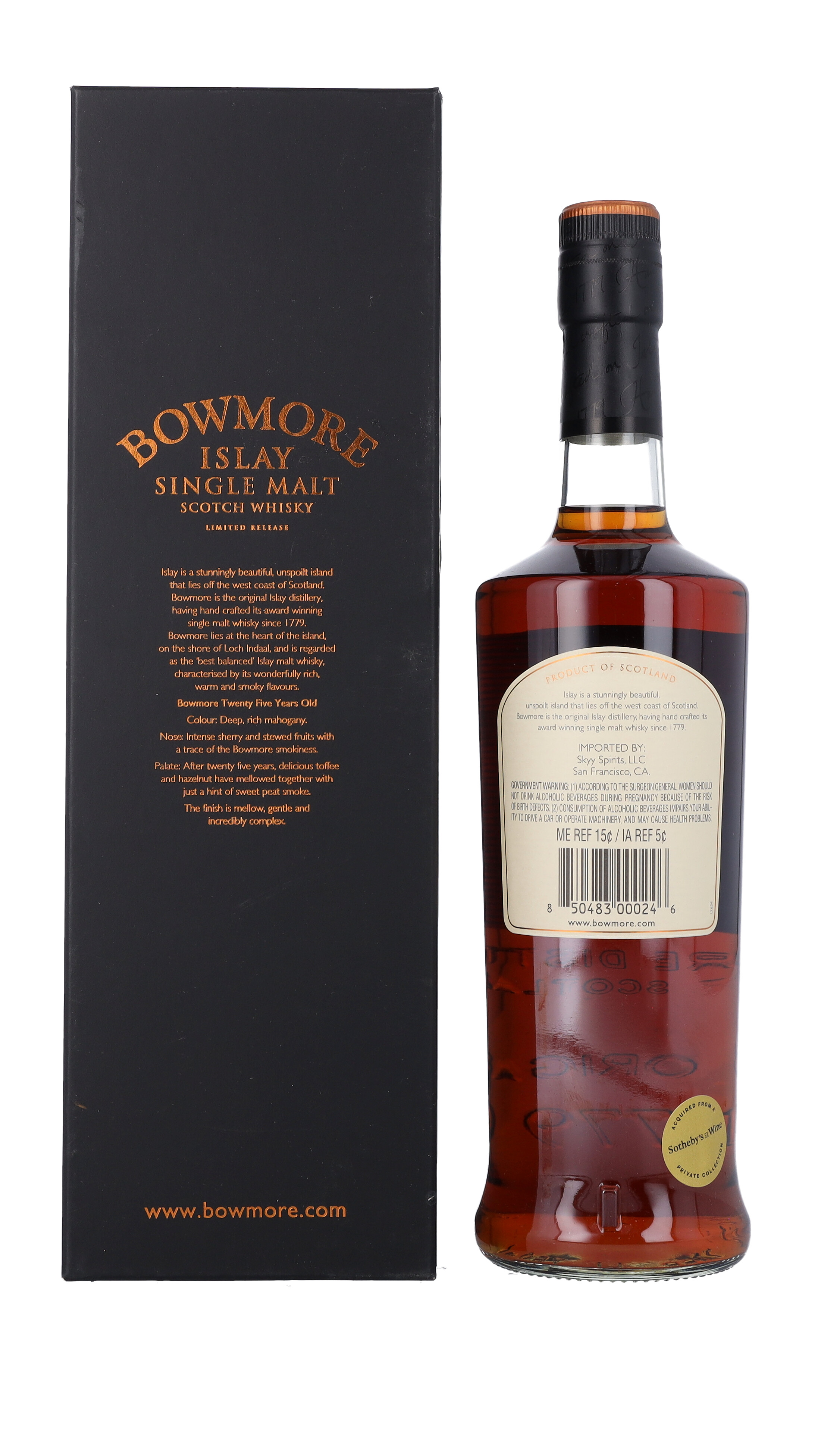 Bowmore 25 Year Old 43.0 abv NV (1 BT75) | Scotch Whisky: The Hollywood ...