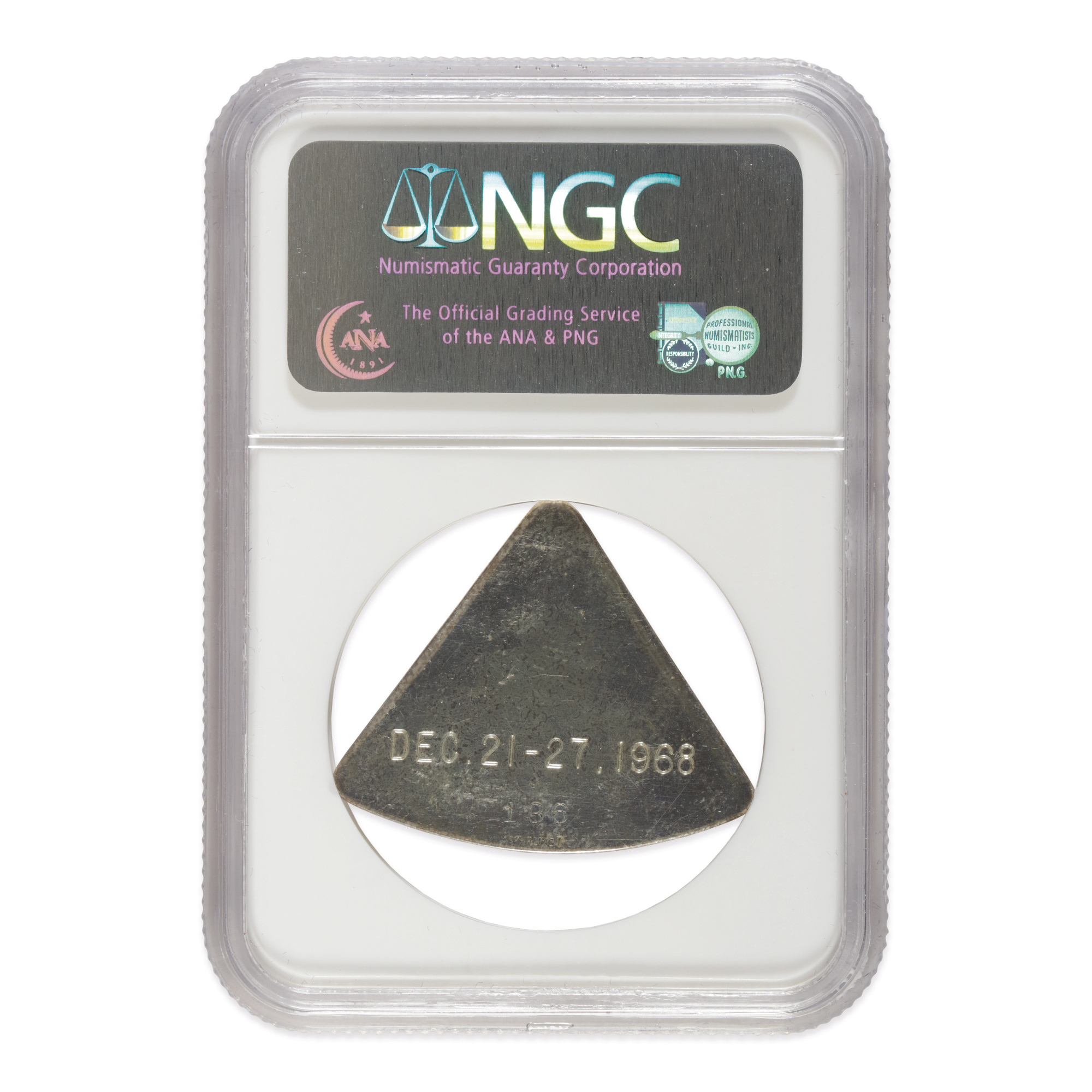 [APOLLO 8]. FLOWN ON APOLLO 8. COMMAND MODULE PILOT JAMES LOVELL'S ...