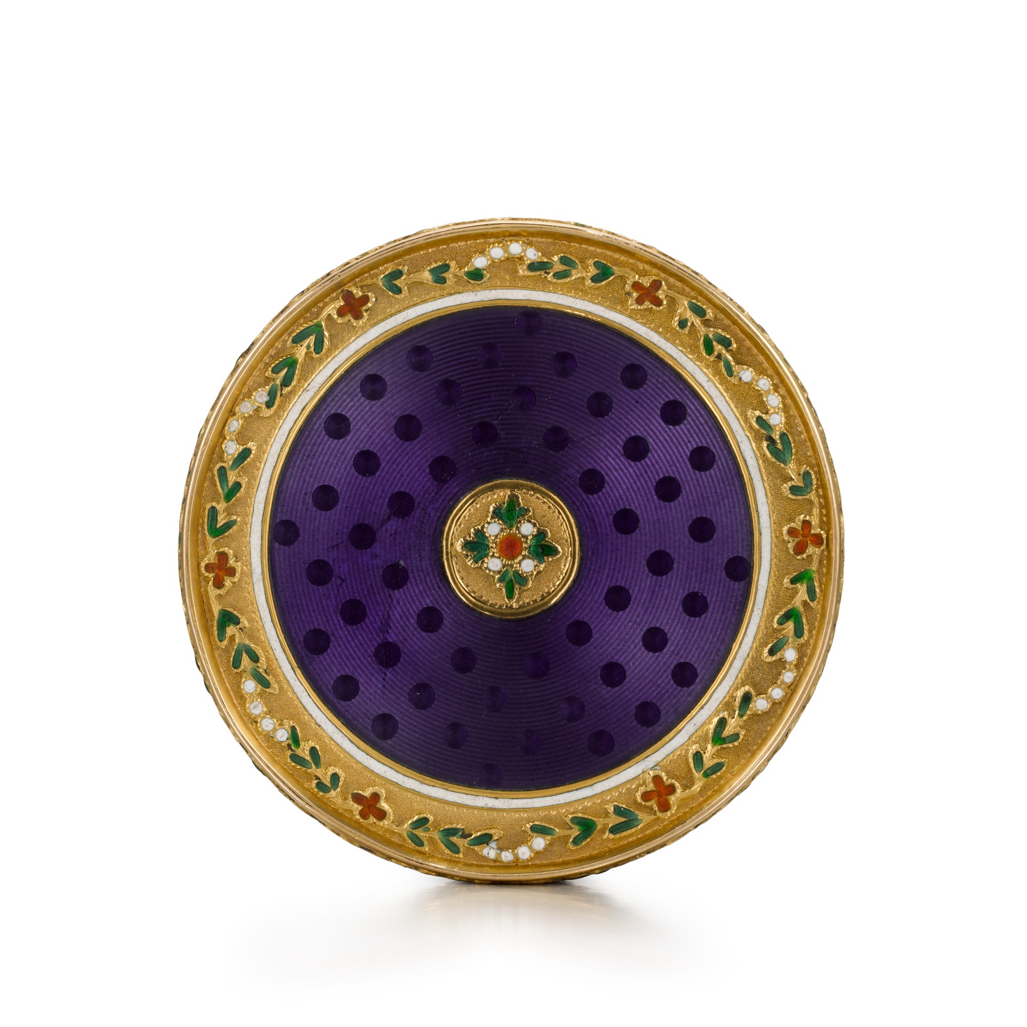 A small gold and enamel bonbonnière, Daniel Marchand & Co, Hanau, circa ...