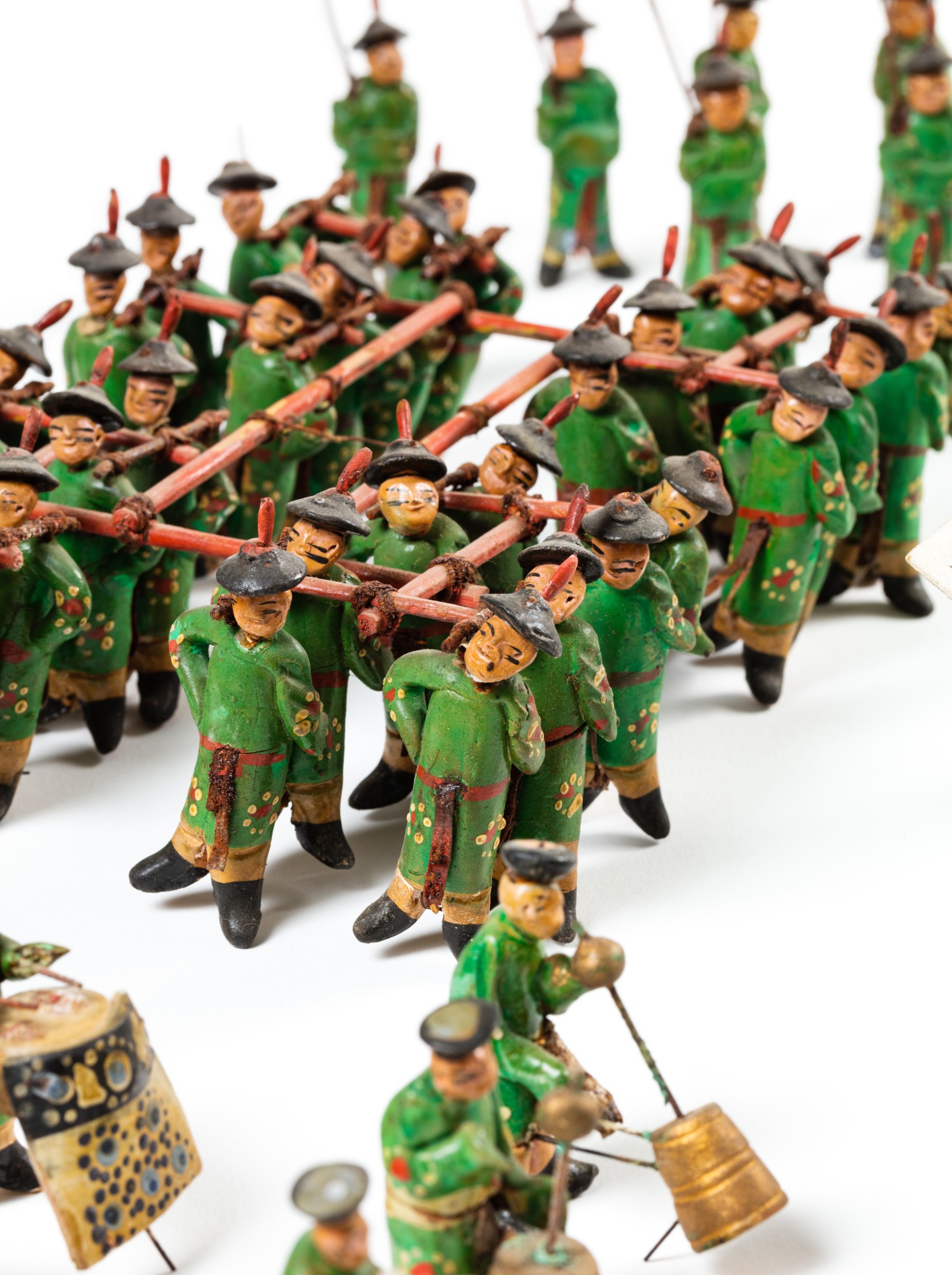 Rare set of painted toy miniature soldiers depicting an imperial ...