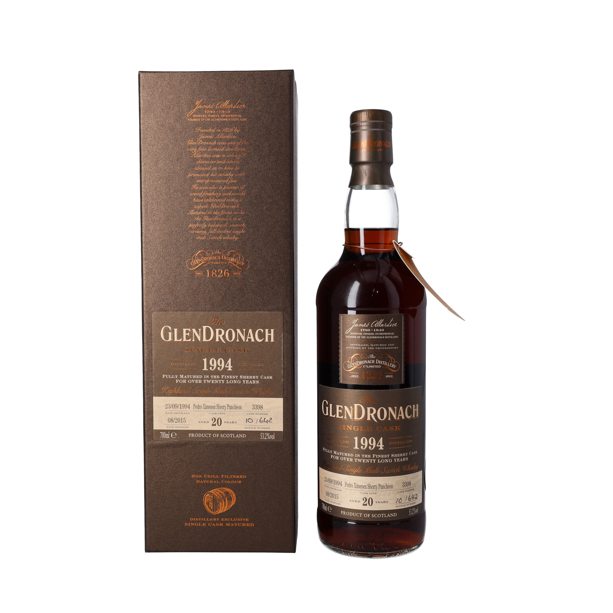 The Glendronach Single Cask 20 Year Old 53.2 abv 1994 (1 BT70) | Whisky ...