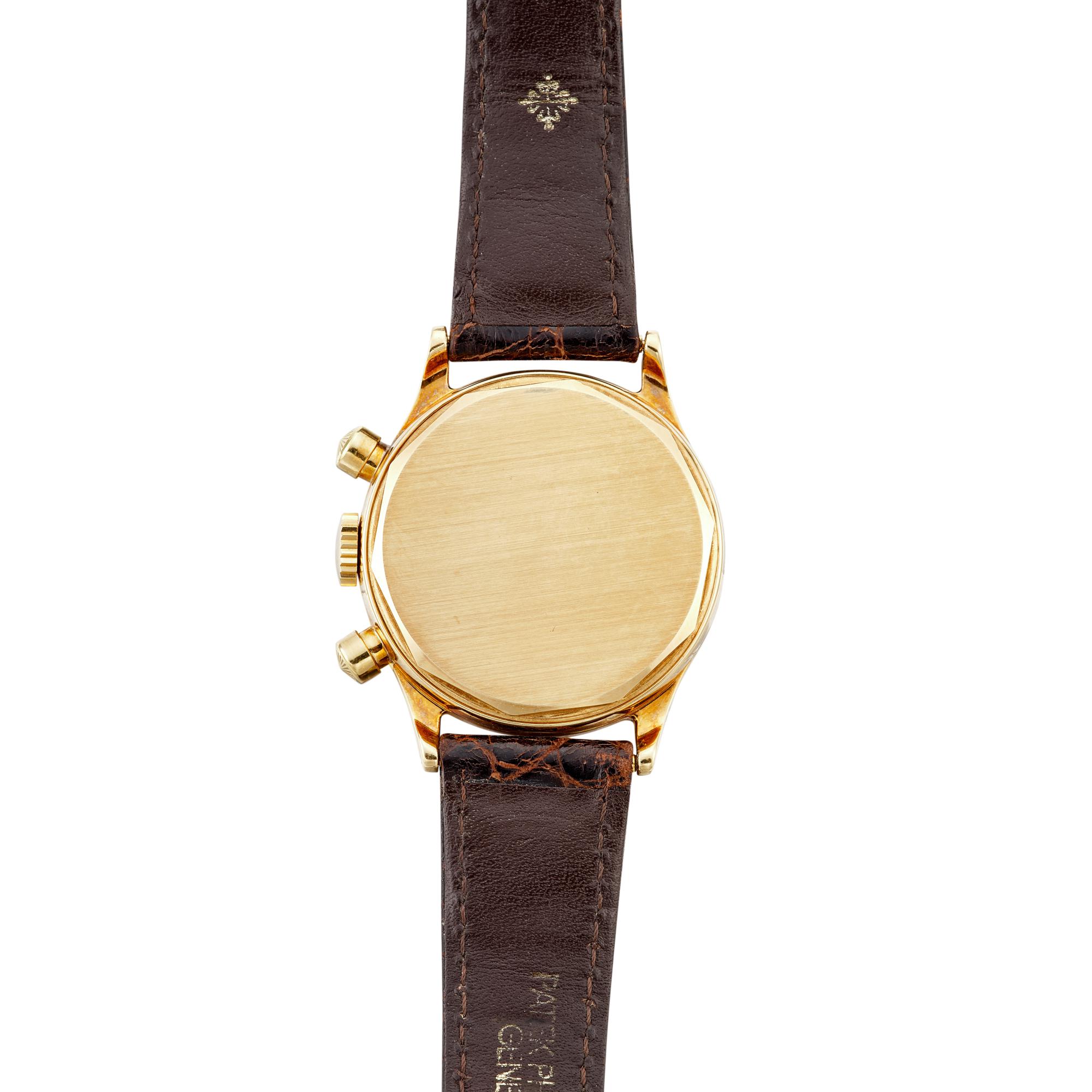 Reference 1463 | A yellow gold chronograph wristwatch with Breguet ...