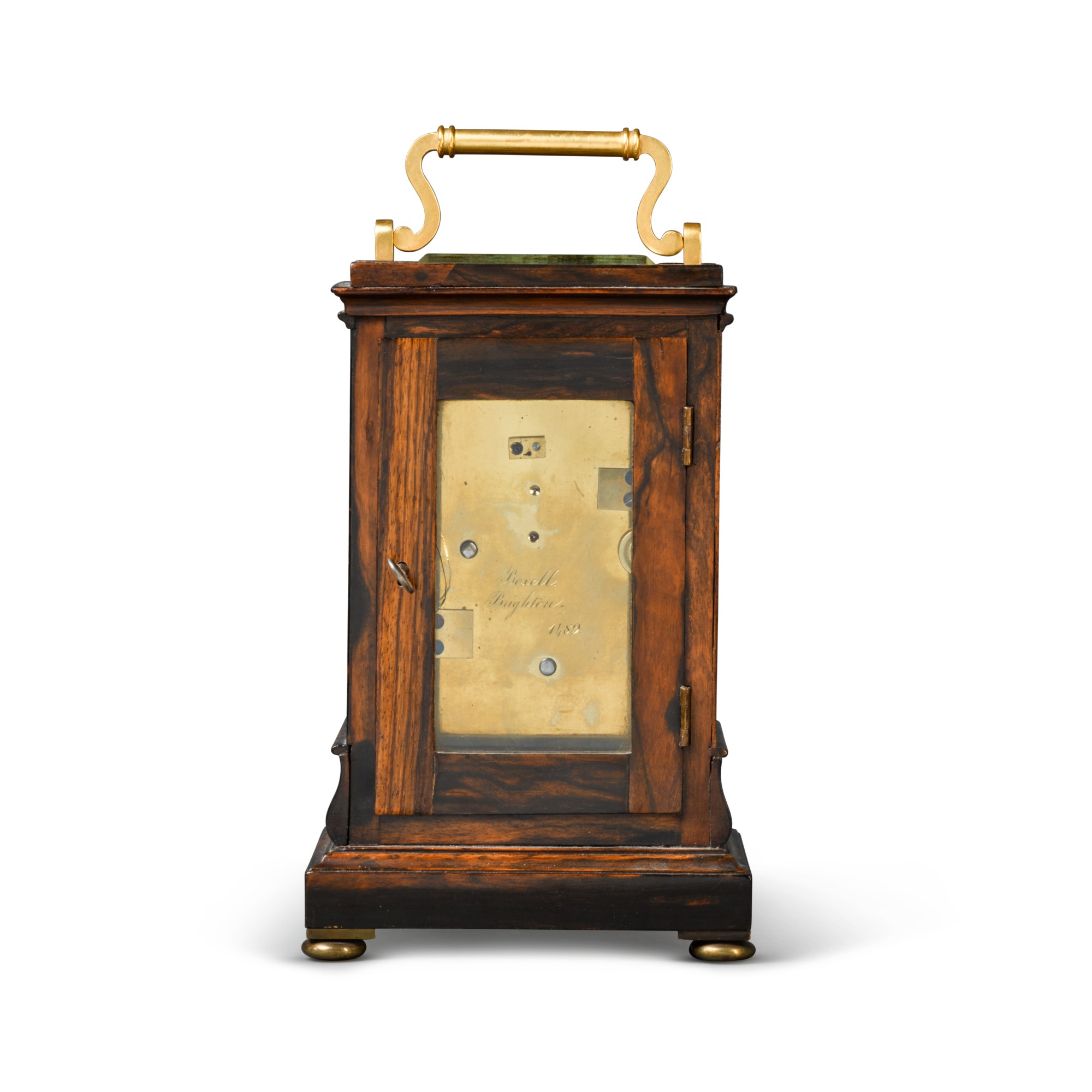 A coromandel library timepiece, Thomas Boxell, Brighton, circa 1845 ...