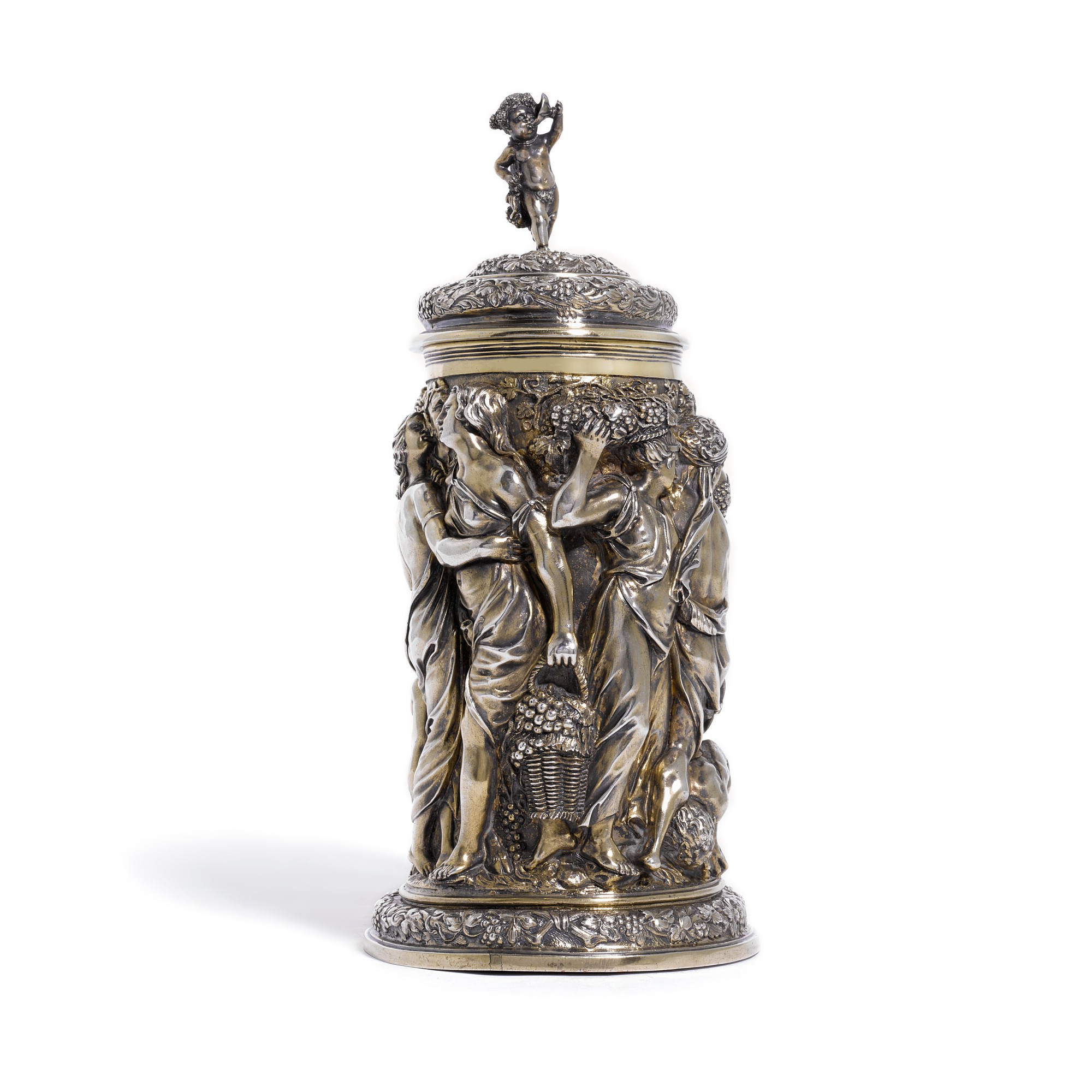 An electrogilt copper electrotype tankard , Elkington, Mason & Co. of ...