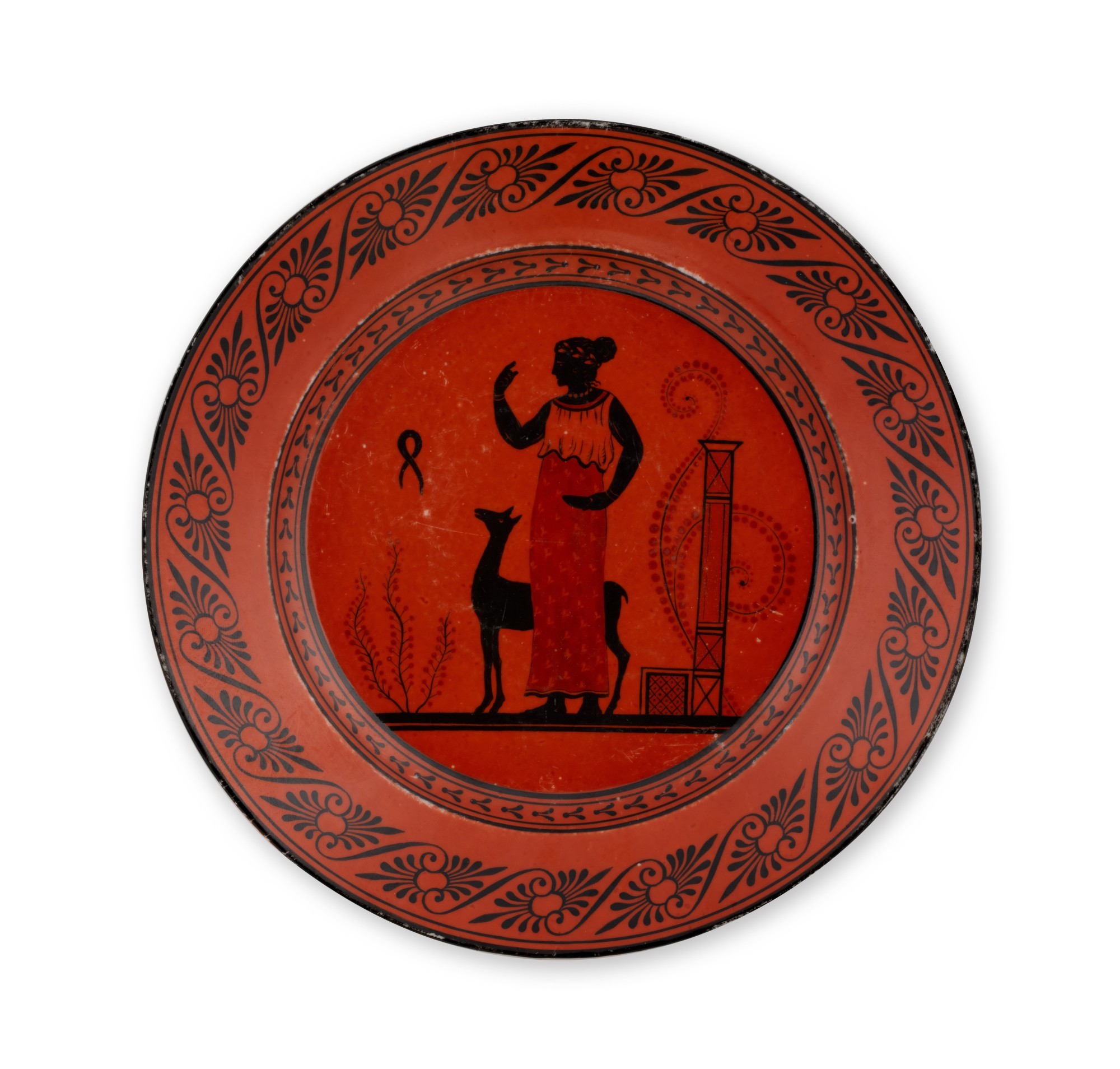 FOUR PORCELAIN PLATES FROM THE ETRUSCAN SERVICE, IMPERIAL PORCELAIN ...