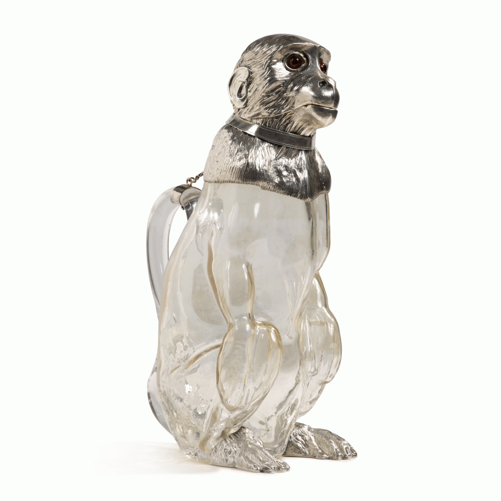 A Rare Victorian Silver-Mounted "Monkey" Claret Jug, Richard Hodd & Son ...