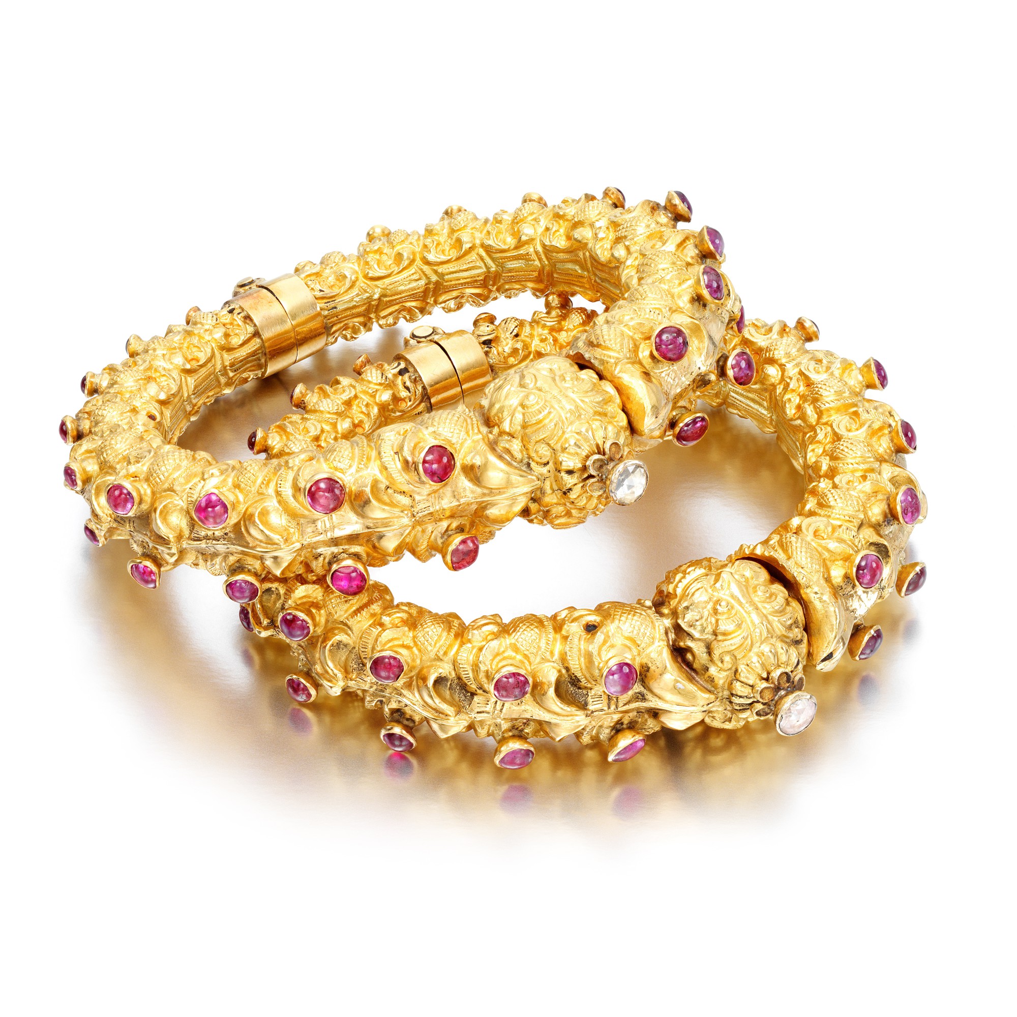 Pair of ruby and diamond bangles, 19th century | Fine Jewels | 2022 | Sotheby's
