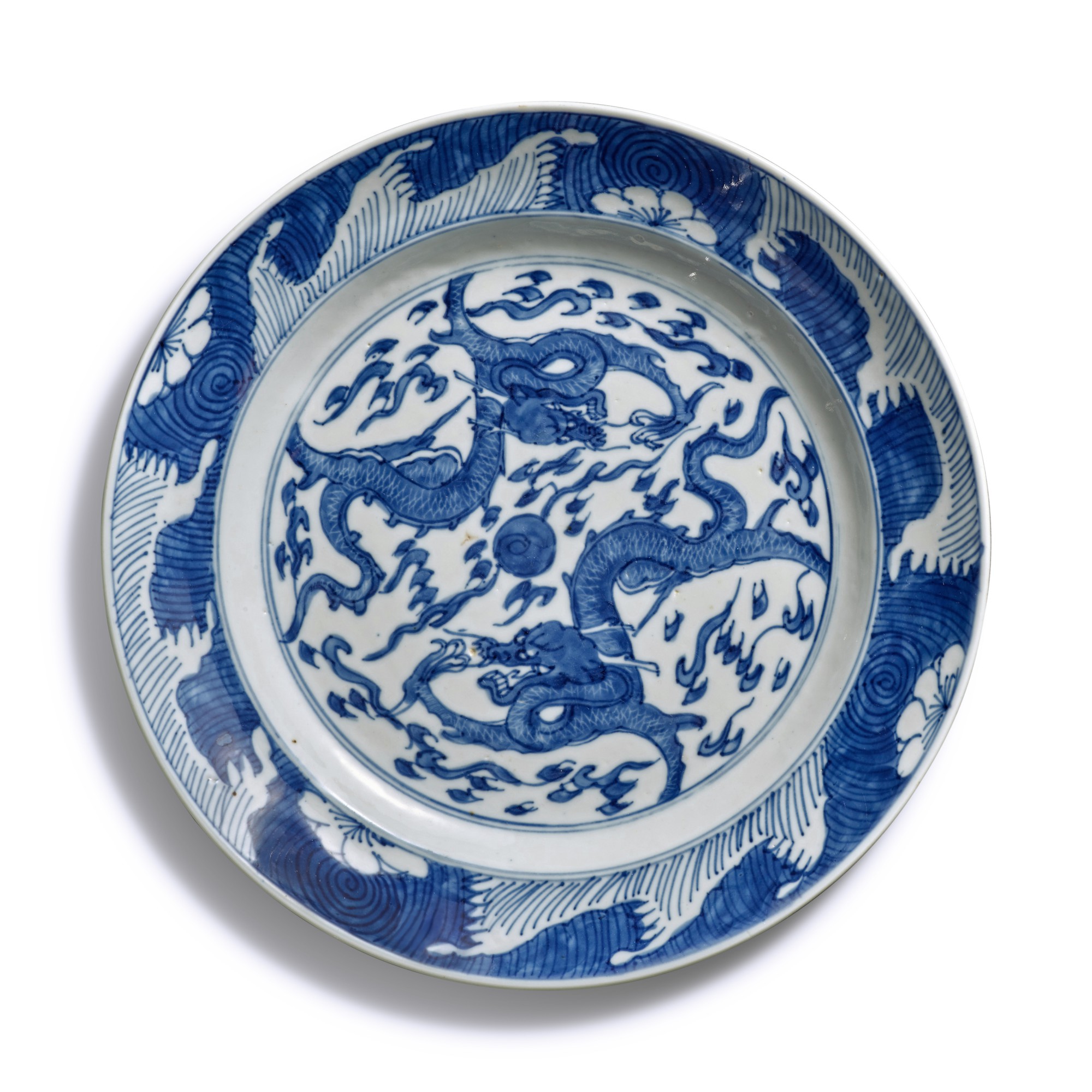 A pair of blue and white 'dragon' dishes, Qing dynasty | The Hundred ...