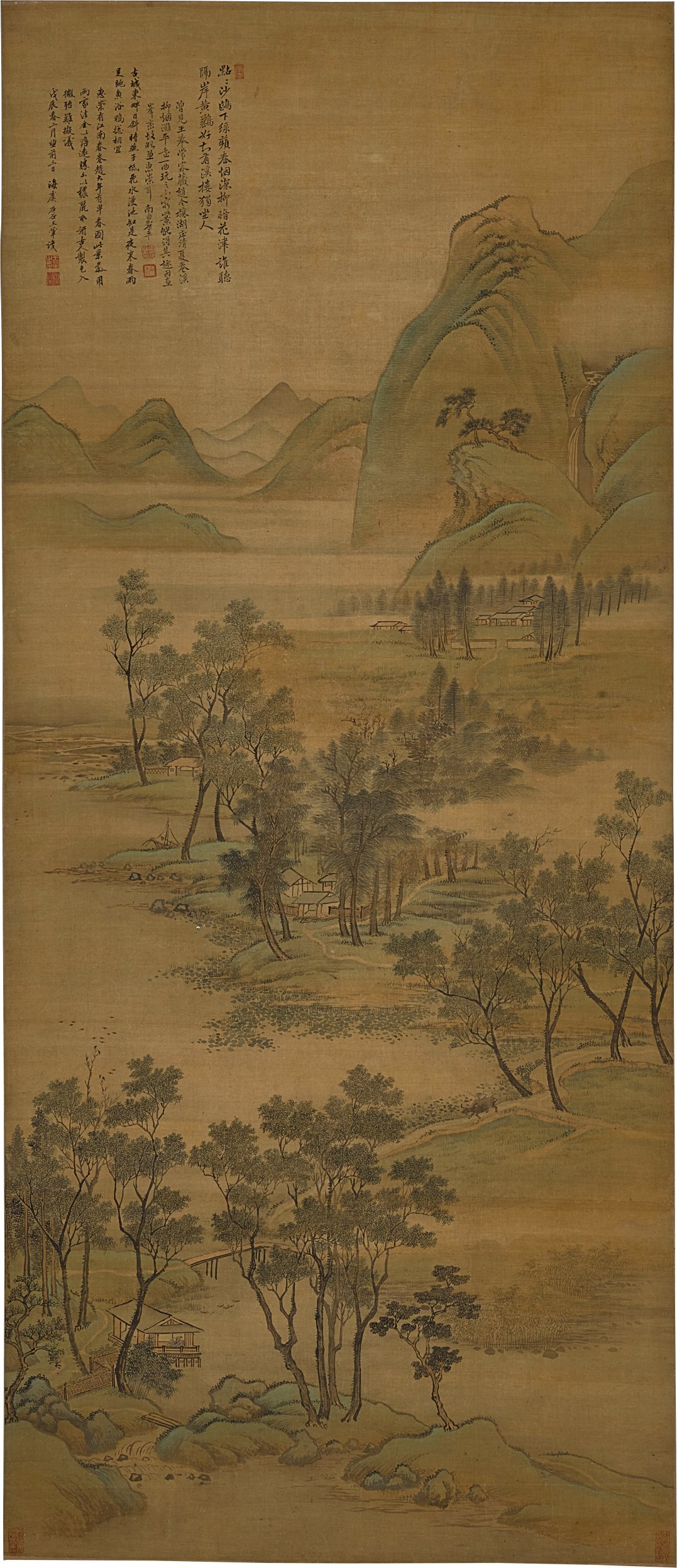 Wang Hui 1632-1717, Yun Shouping 1633-1690 王翬、惲壽平 | Summer landscape 湖莊 ...