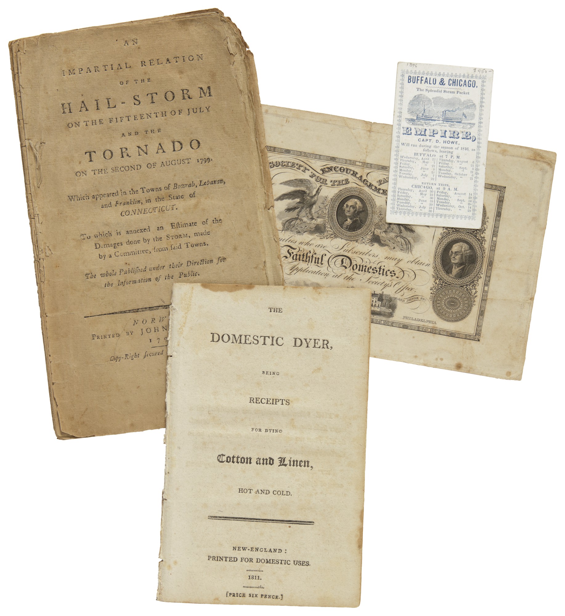 [Ephemera]. 2 pamphlets and 2 trade cards. 1799–1846 | Fine Manuscript ...