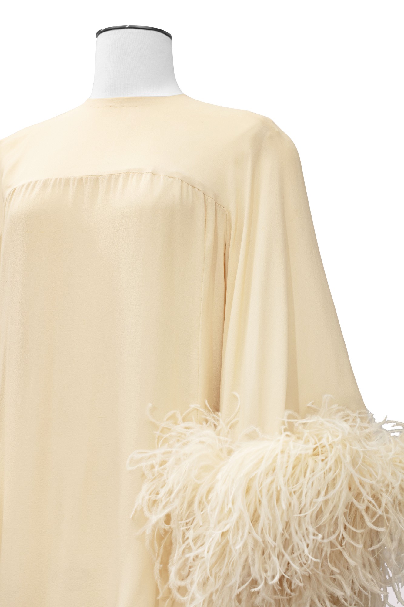 Capucci, Haute Couture, circa 1964, Muslin cape dress with ostrich ...
