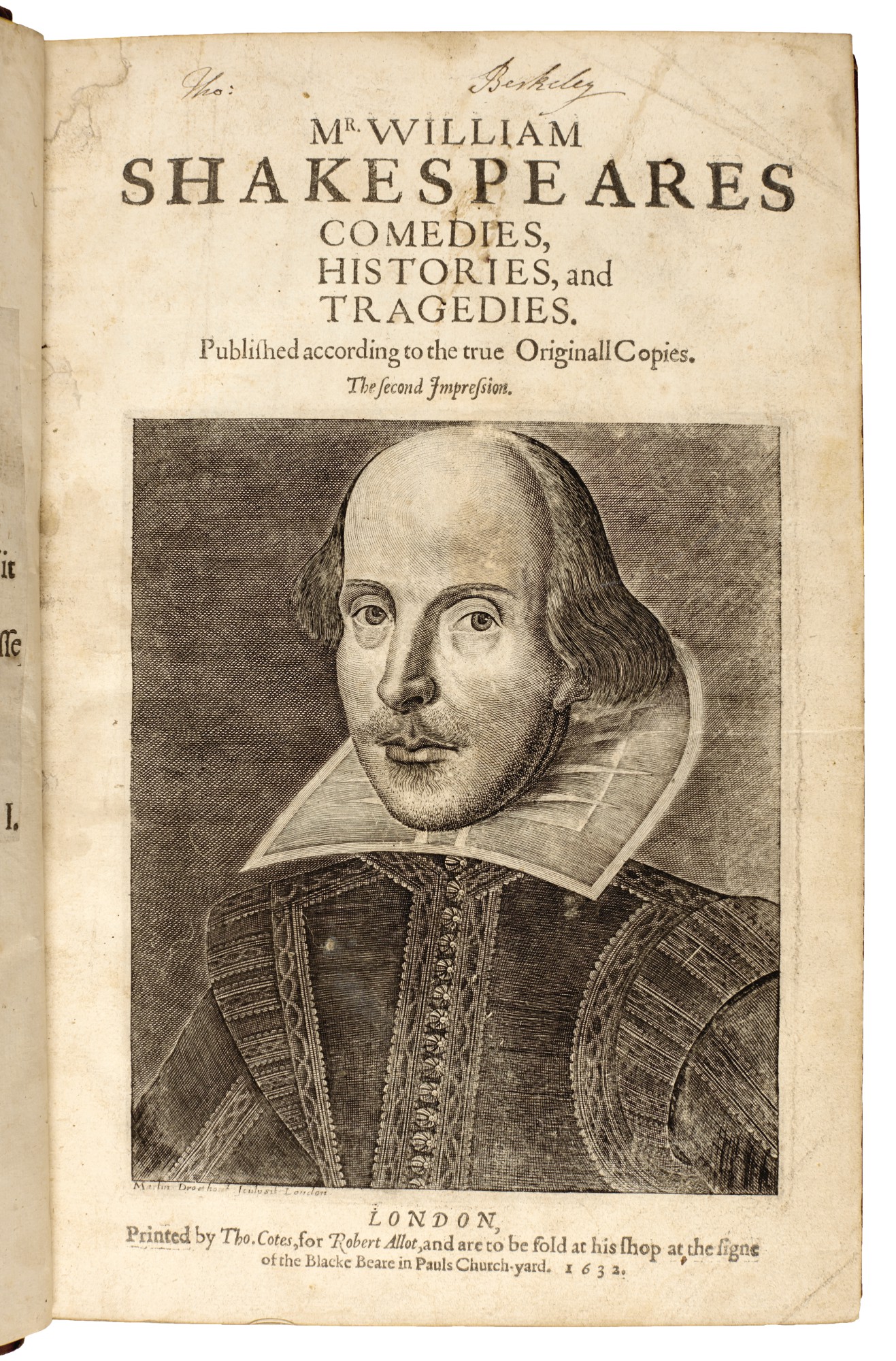SHAKESPEARE | Comedies, Histories, Tragedies, 1632, the Second Folio ...
