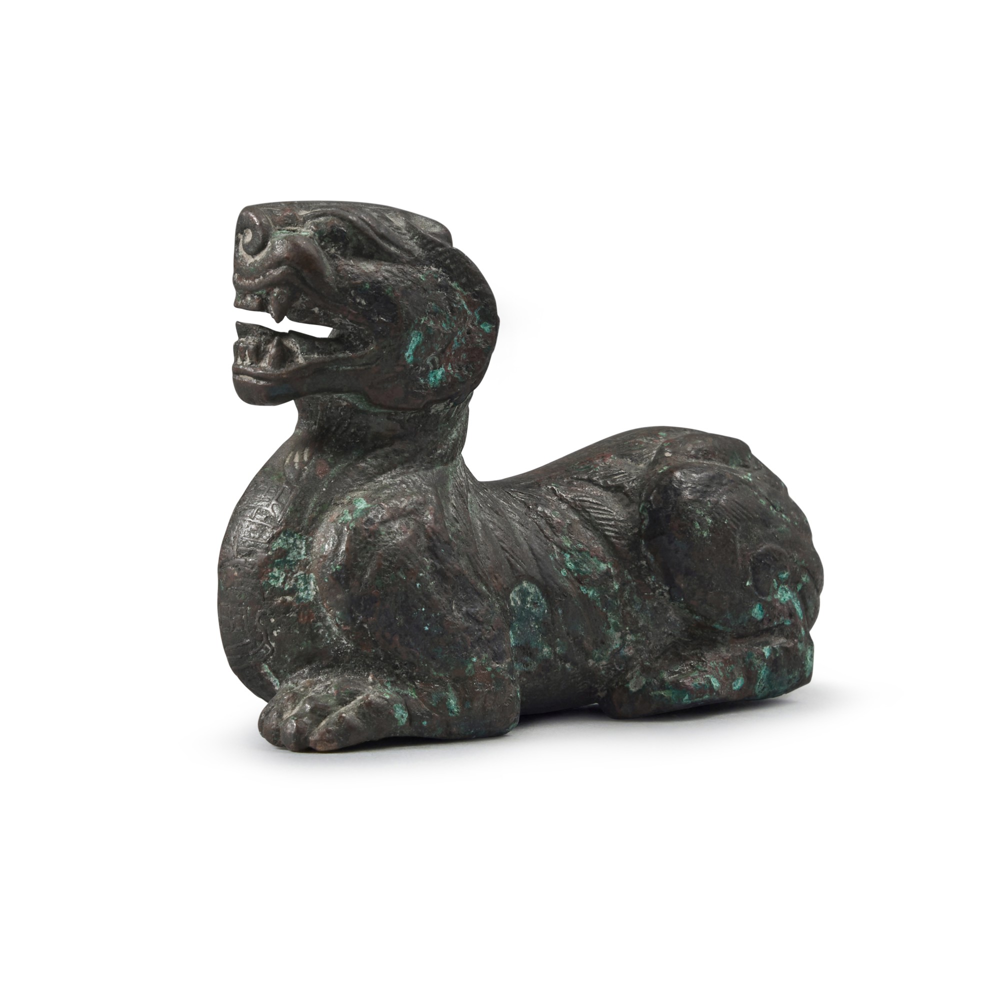 An inscribed section of a bronze tiger tally (Hufu), Eastern Han ...