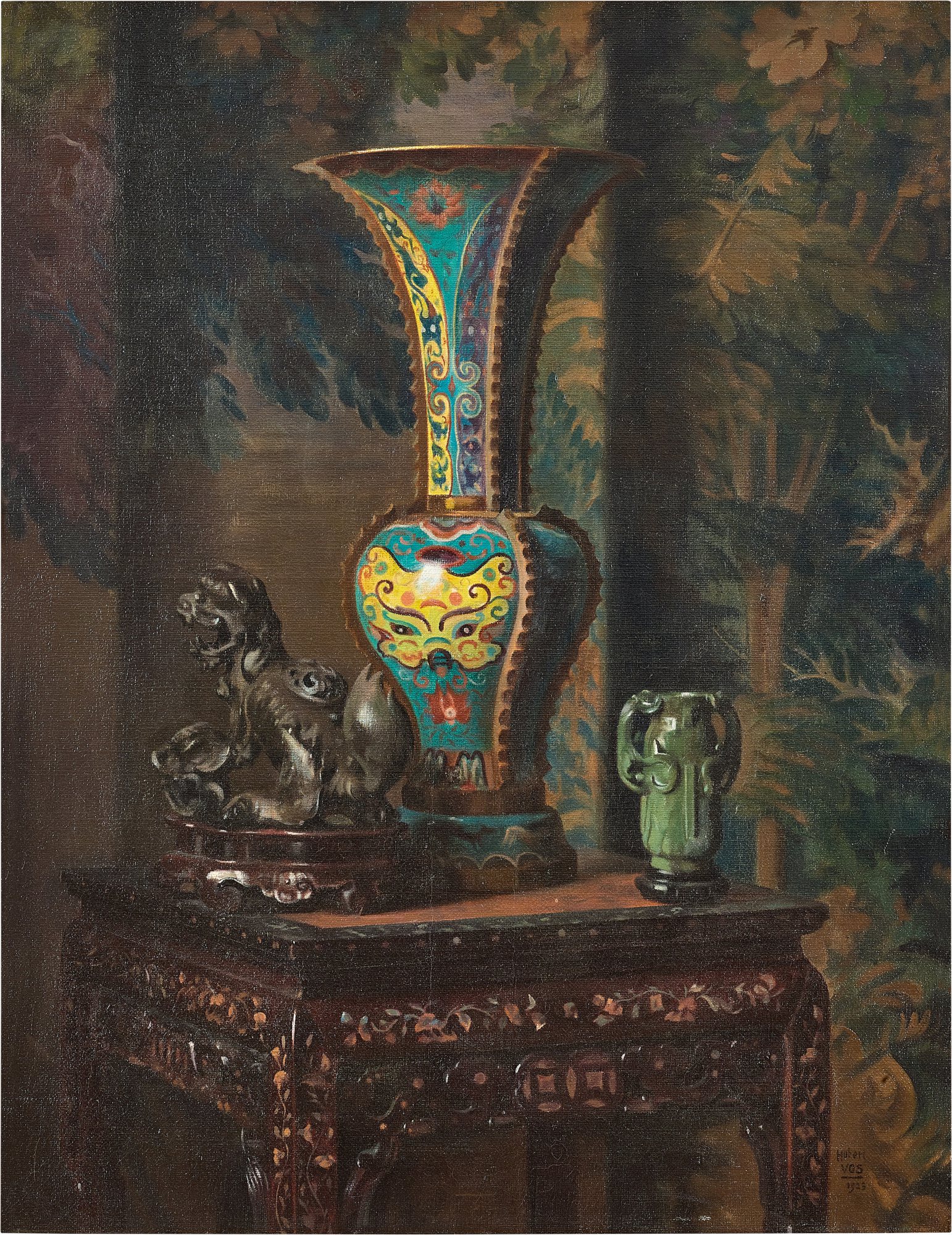 Hubert Vos 胡博華士 | Still Life of Chinese Objects 清宮瓷瓶 | Modern ...