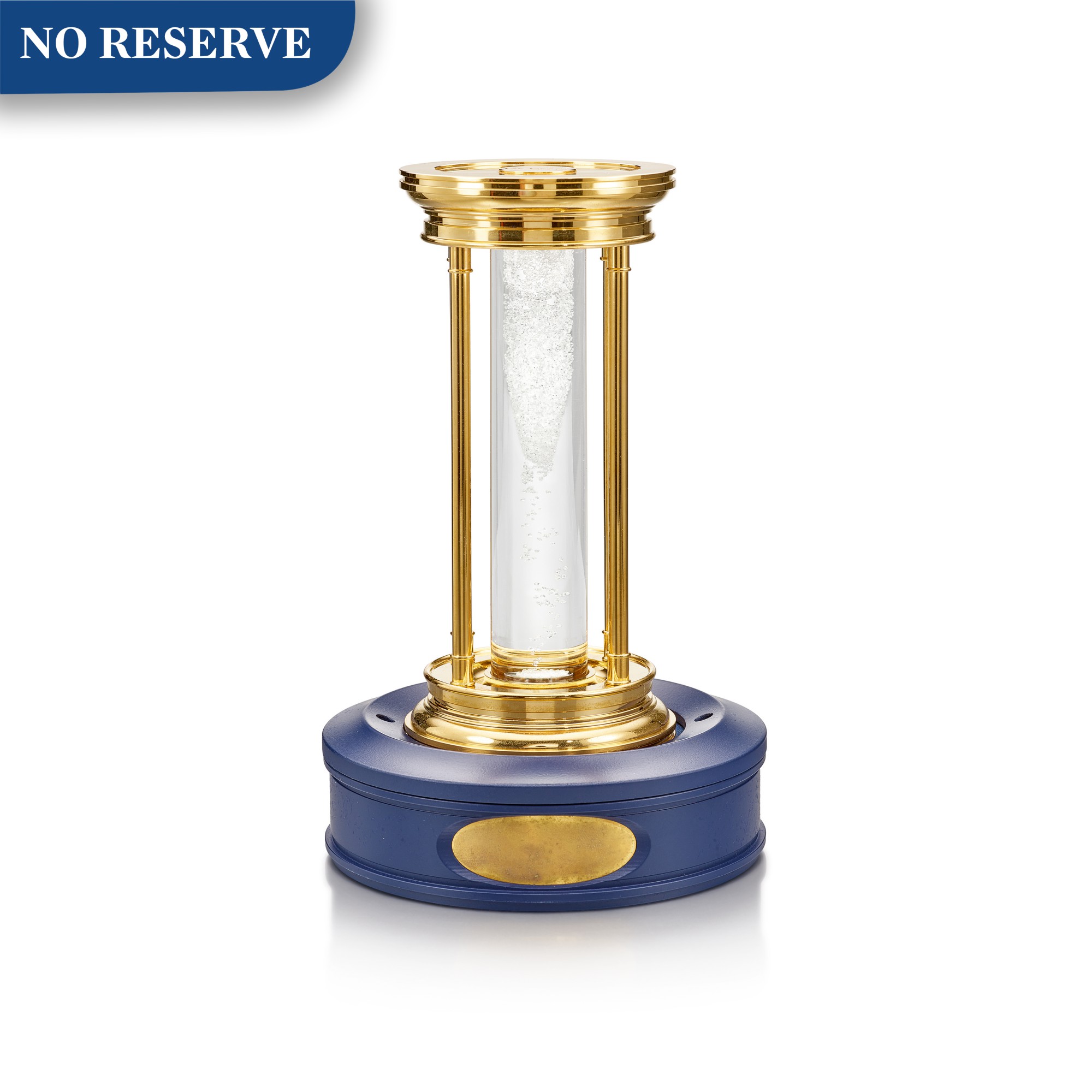 De Beers | A limited edition gilt brass hourglass with floating ...