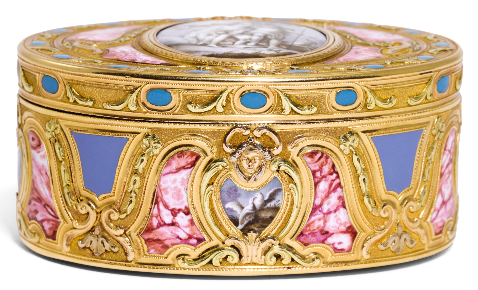 A THREE-COLOUR GOLD AND ENAMEL SNUFF BOX, JEAN-JOSEPH BARRIÈRE, PARIS ...
