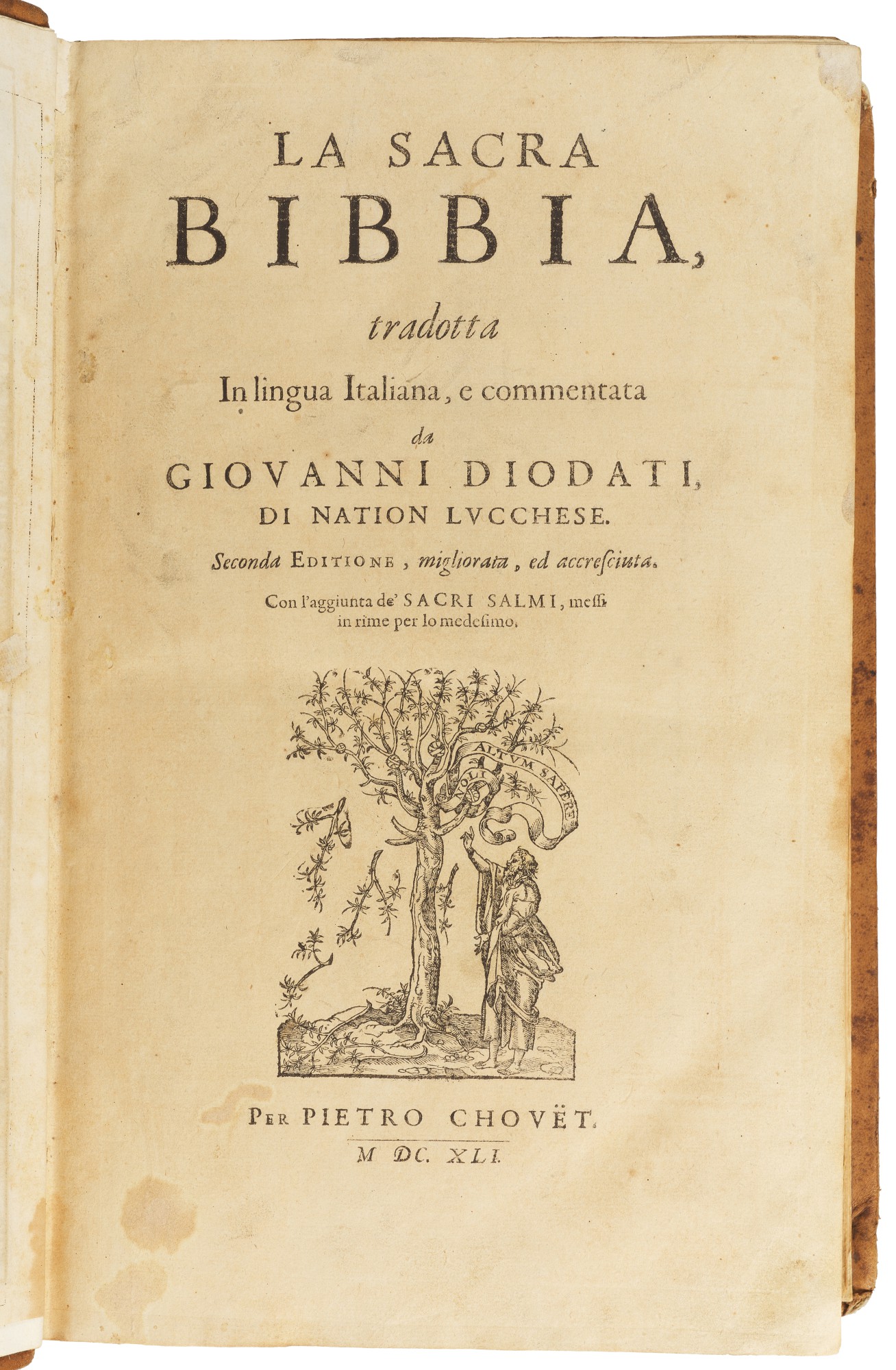 [Bible. Italian] La sacra Bibbia tradotta da Diodati, [Geneva], 1641 ...