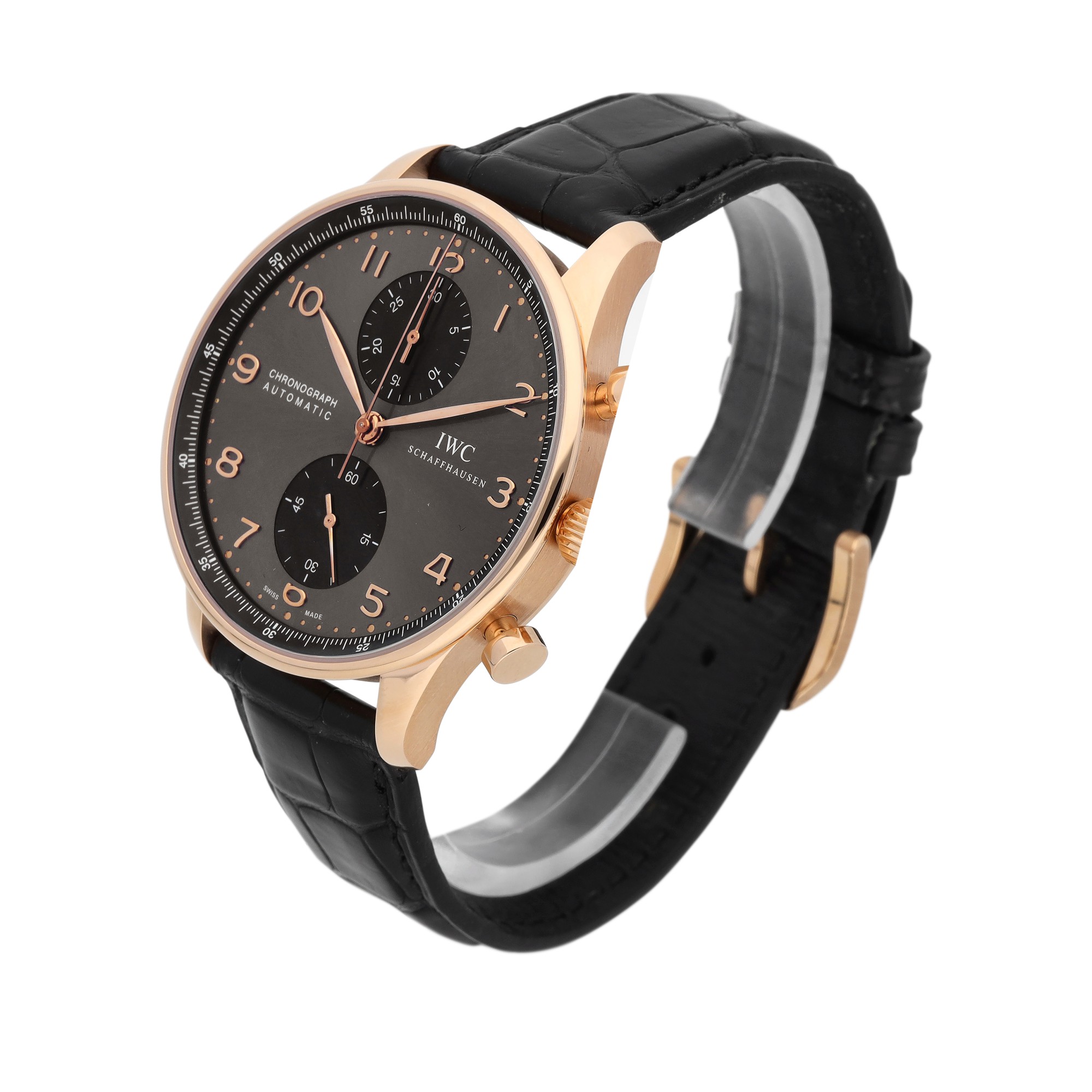 Portugieser, Ref. 3714 | A pink gold chronograph wristwatch | Circa ...