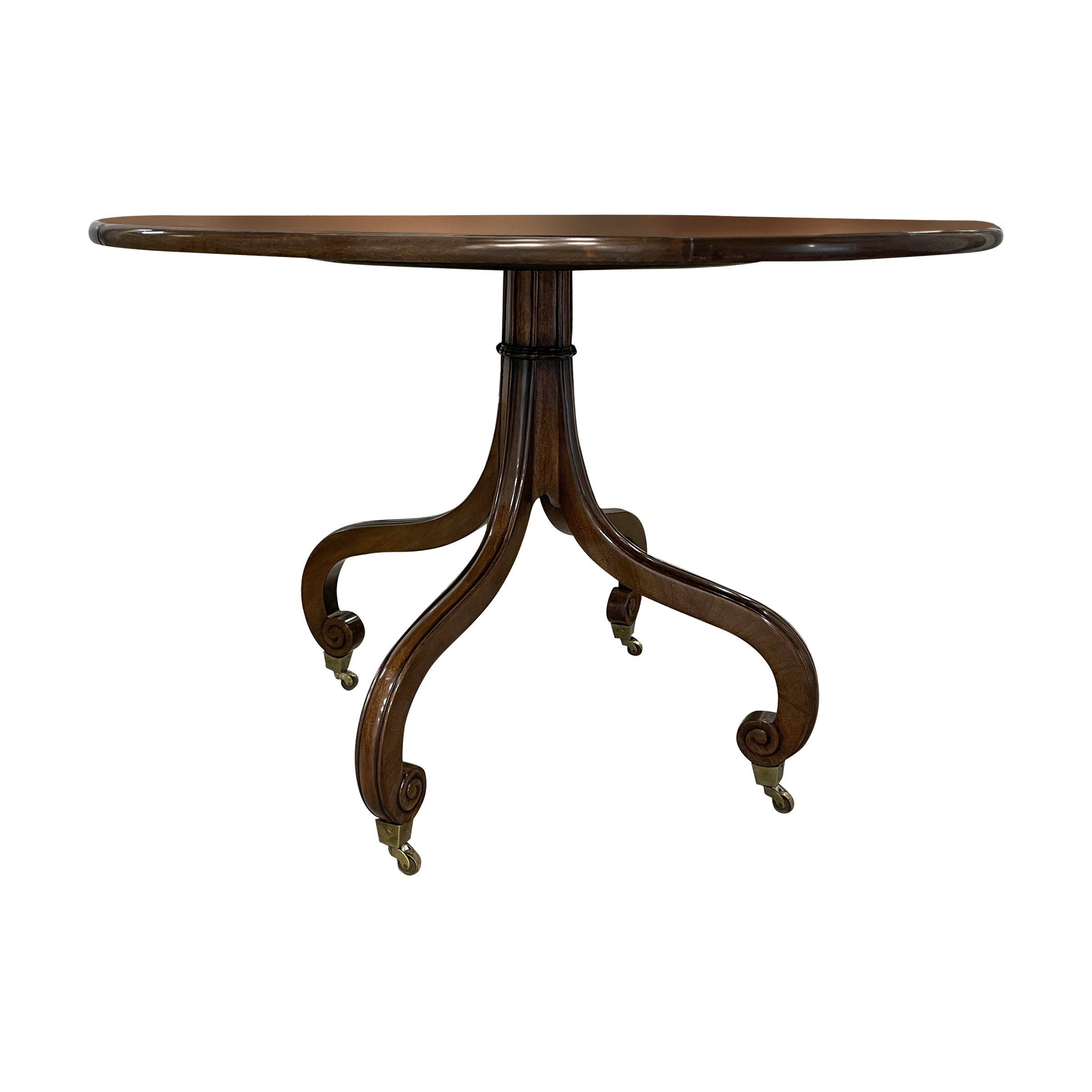 Dessin Fournir Coleridge Round Mahogany Dining Center Table Available 