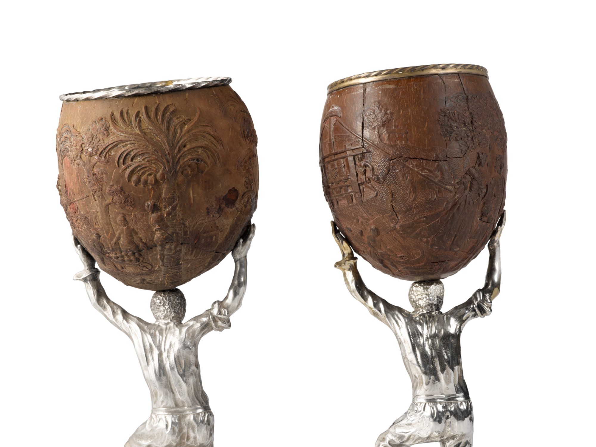 A Pair of Georgian Silver-Mounted Coconut Cups, Circa 1745 | European ...