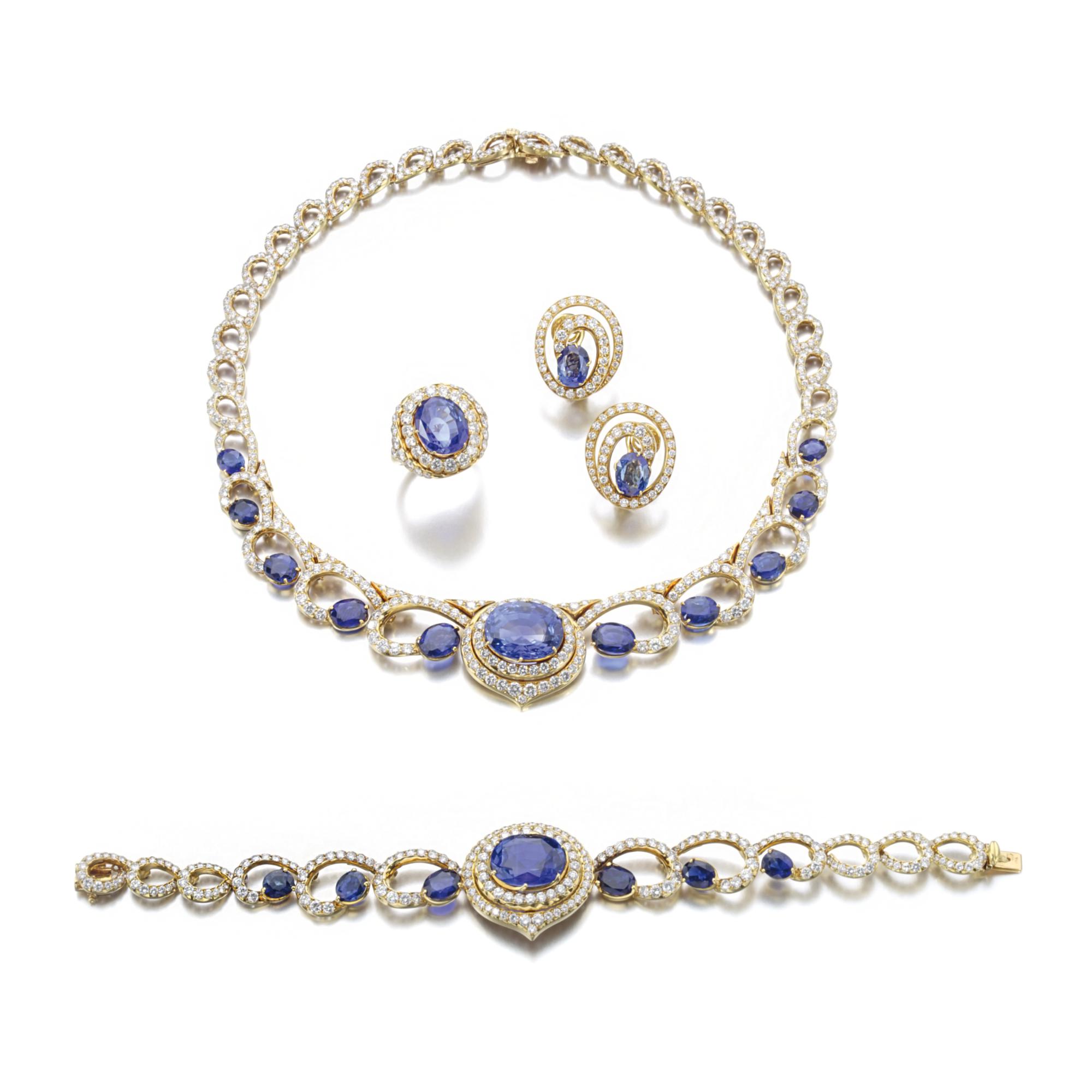 SAPPHIRE AND DIAMOND PARURE | Fine Jewels | Jewellery | Sotheby's