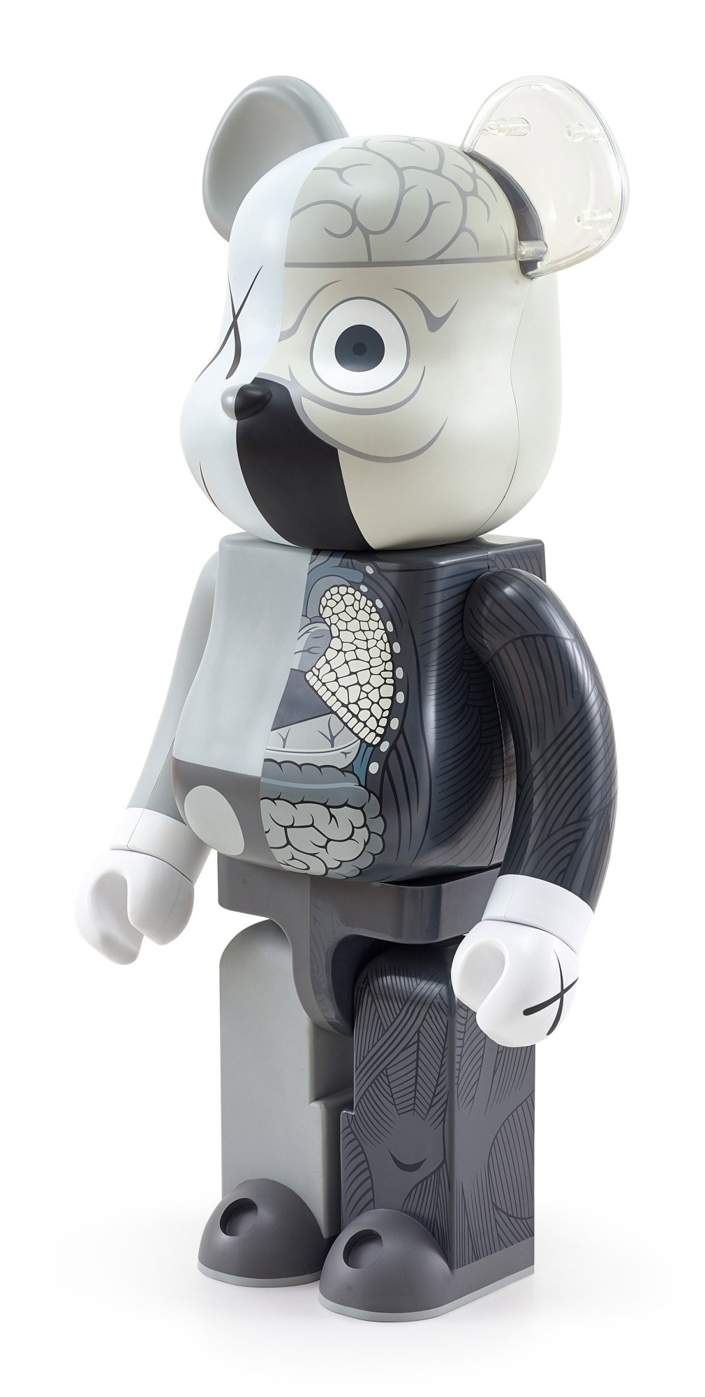 KAWS | 1000% DISSECTED COMPANION BE@RBRICK (GREY) 1000% 切開同伴 BE@RBRICK ...