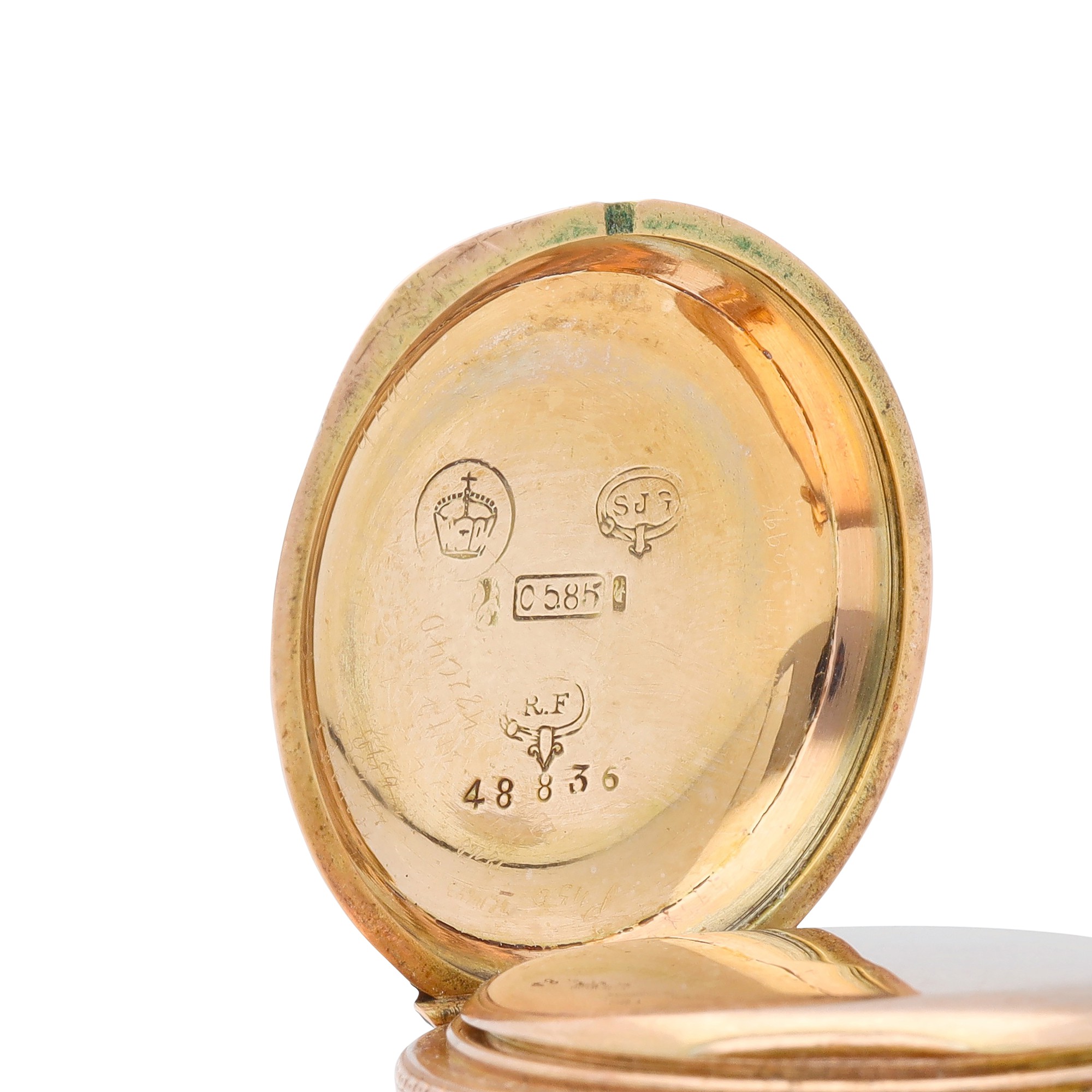 Swiss A Paul Buhré gold, enamel and diamond-set pendant watch with ...