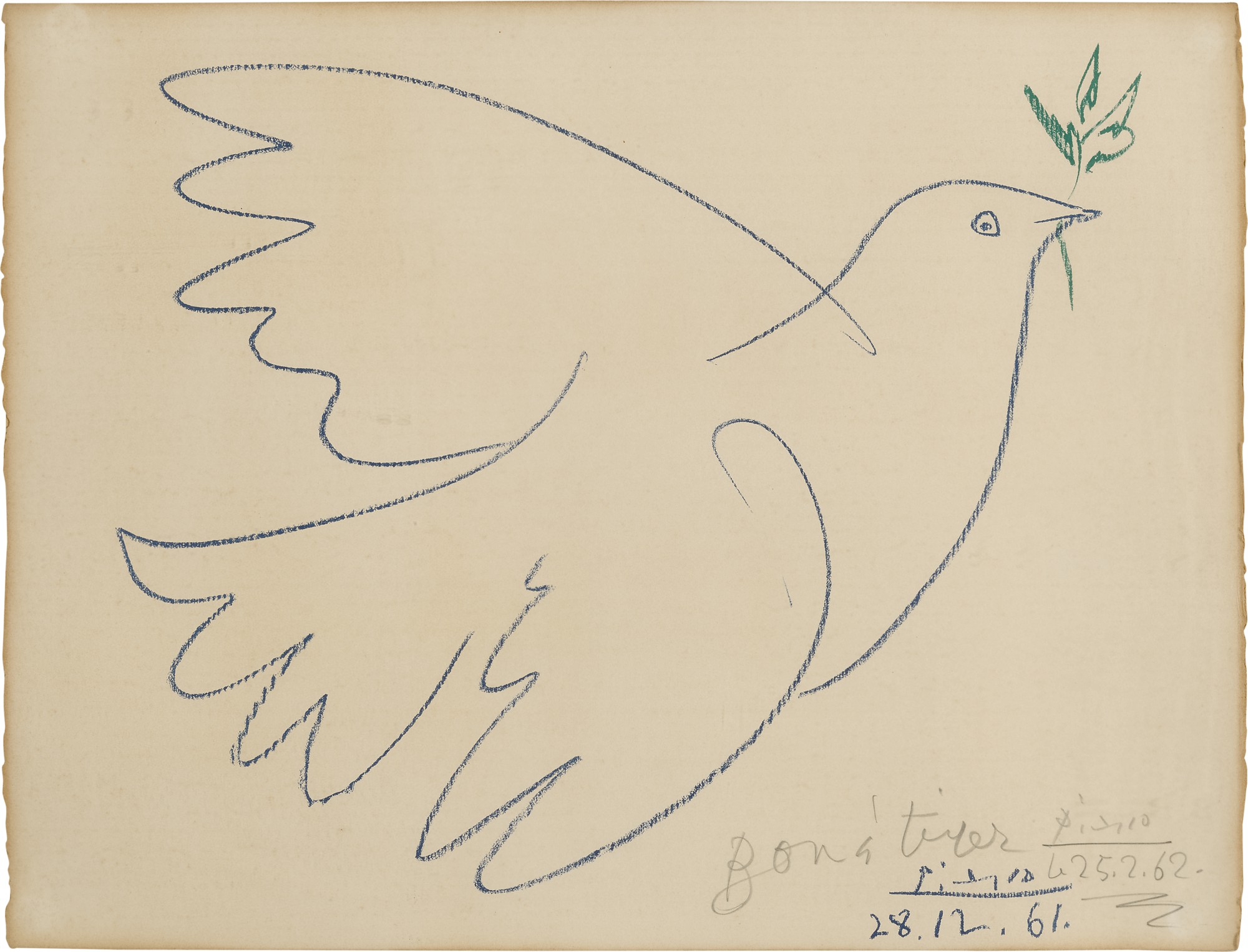PABLO PICASSO | PIGEON EN VOL (BA. 898) | Important Prints & Multiples ...