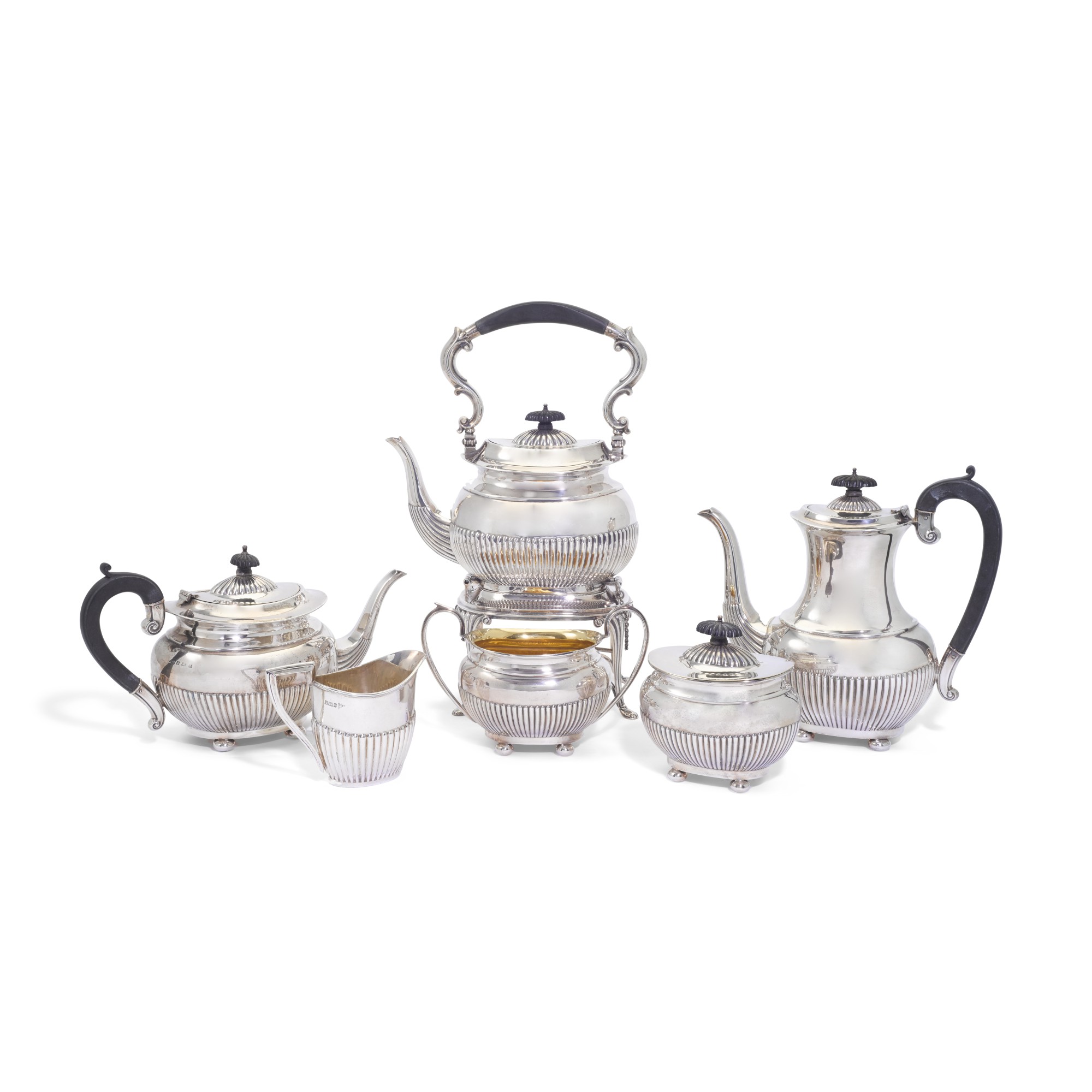 A six piece silver tea service , William Adams Ltd., Birmingham, 1933/ ...