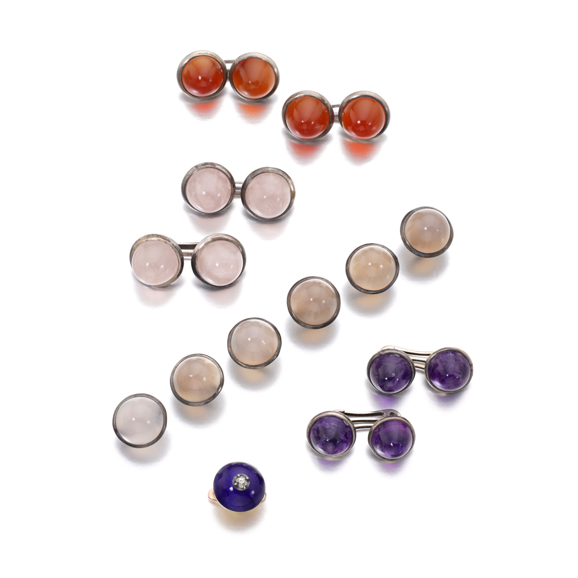 Collection of gem set gentleman's dress accessories | Vienna 1900: An ...