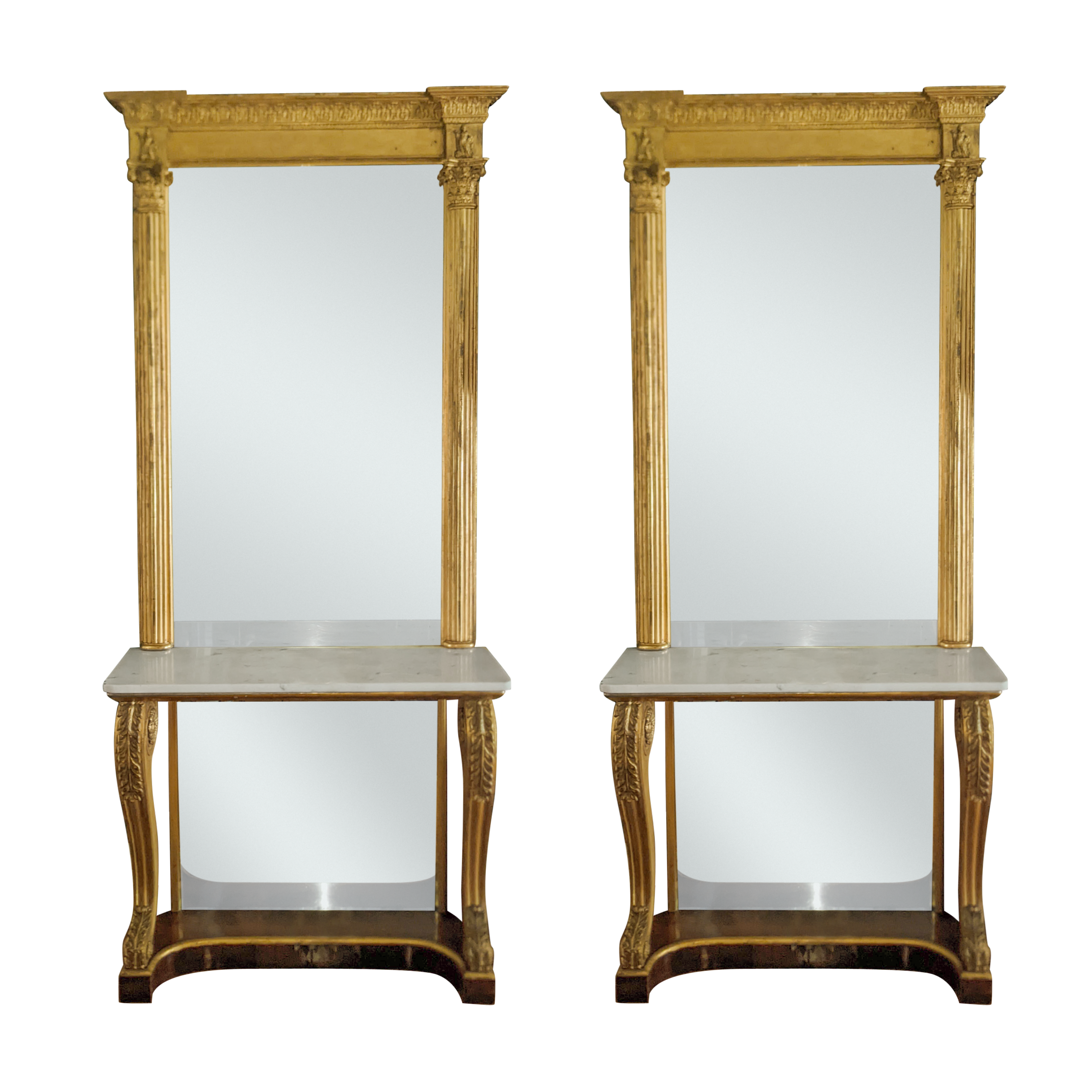 Antique English Regency Gilded Mirror Console Tables Available For ...