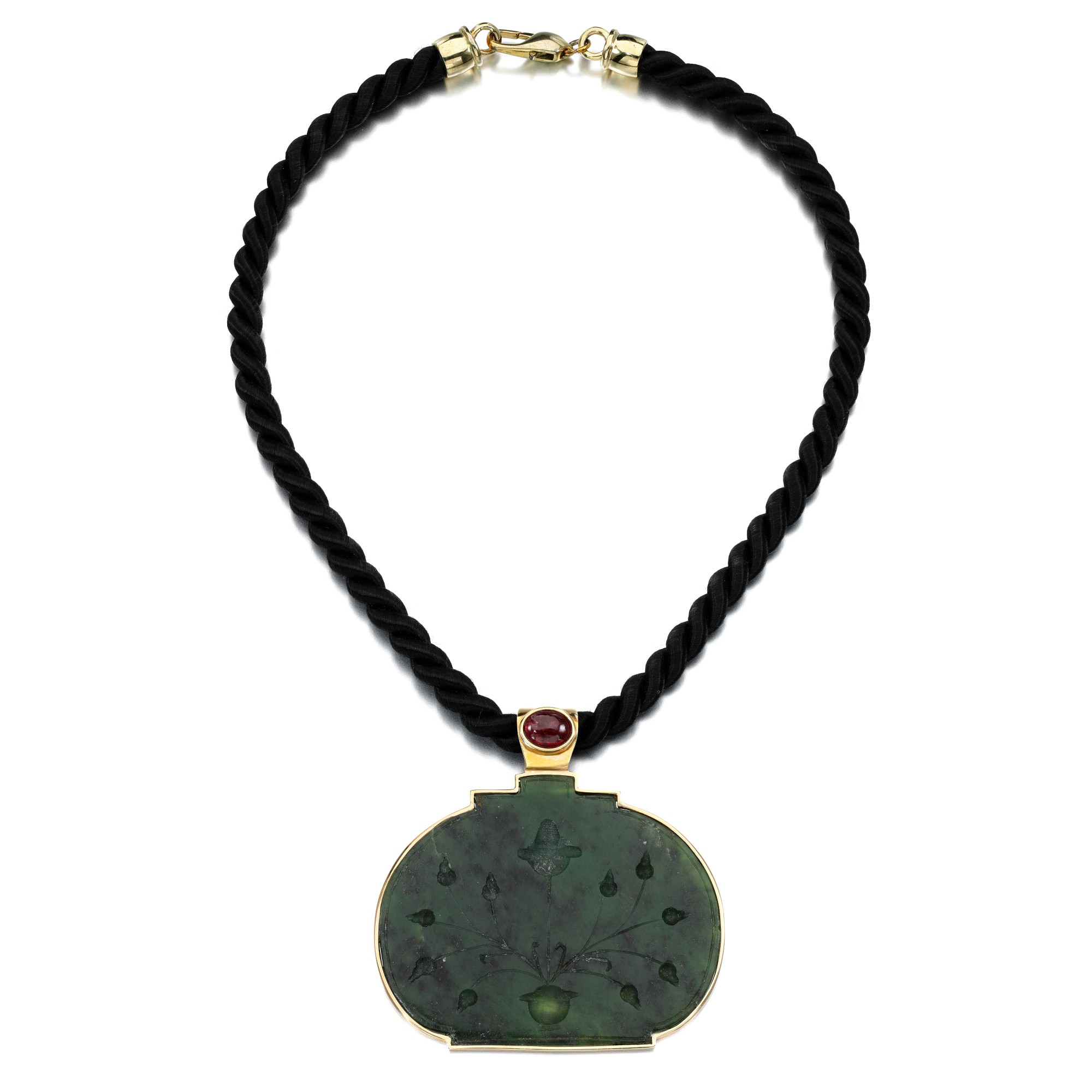 Nephrite and ruby pendant necklace | Fine Jewels | 2021 | Sotheby's