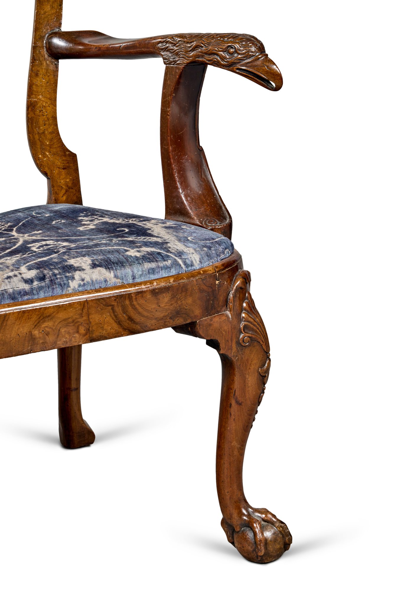 A George II Walnut Double-Chair-Back Settee, Attributed to Giles ...