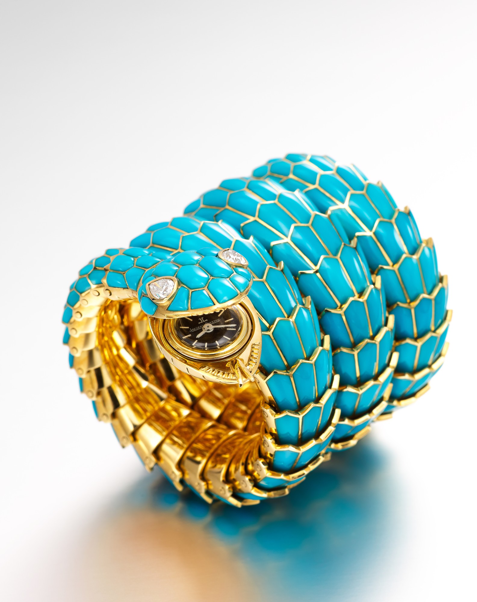 'Serpenti' Turquoise and Diamond Bracelet-Watch, 1960s | 寶格麗 ...