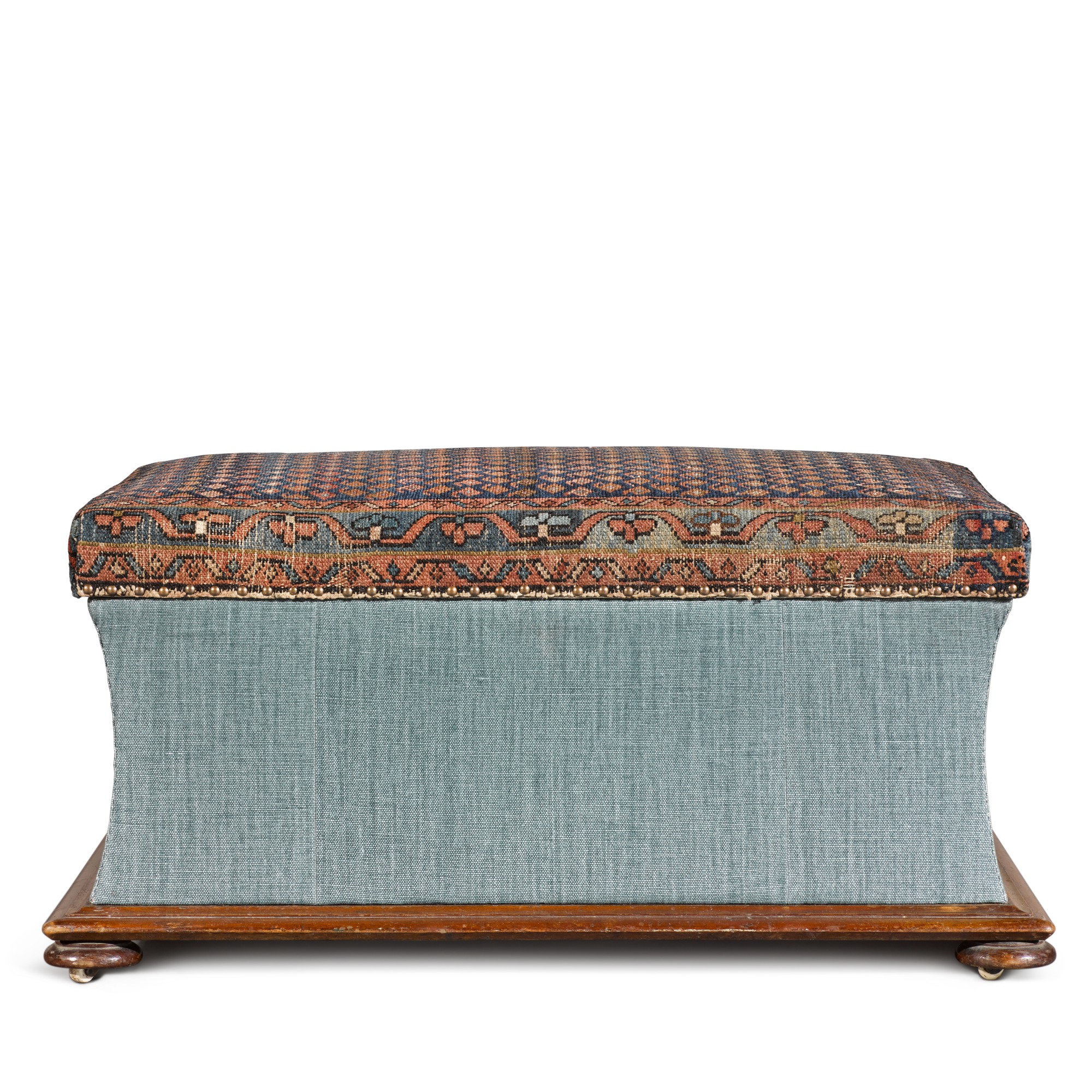 AN EARLY VICTORIAN UPHOLSTERED MAHOGANY OTTOMAN, CIRCA 1840 | The ...