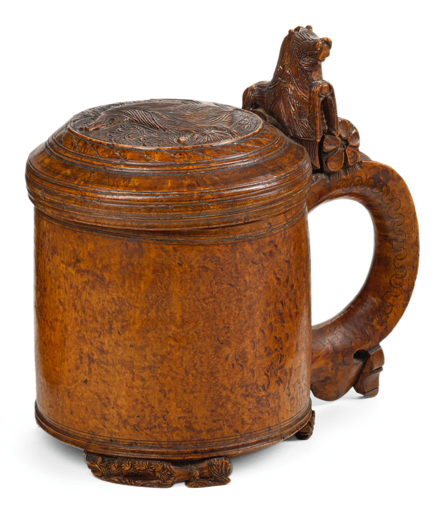 NORWEGIAN, CIRCA 1800 | Tankard carved with Lions | Spetchley ...