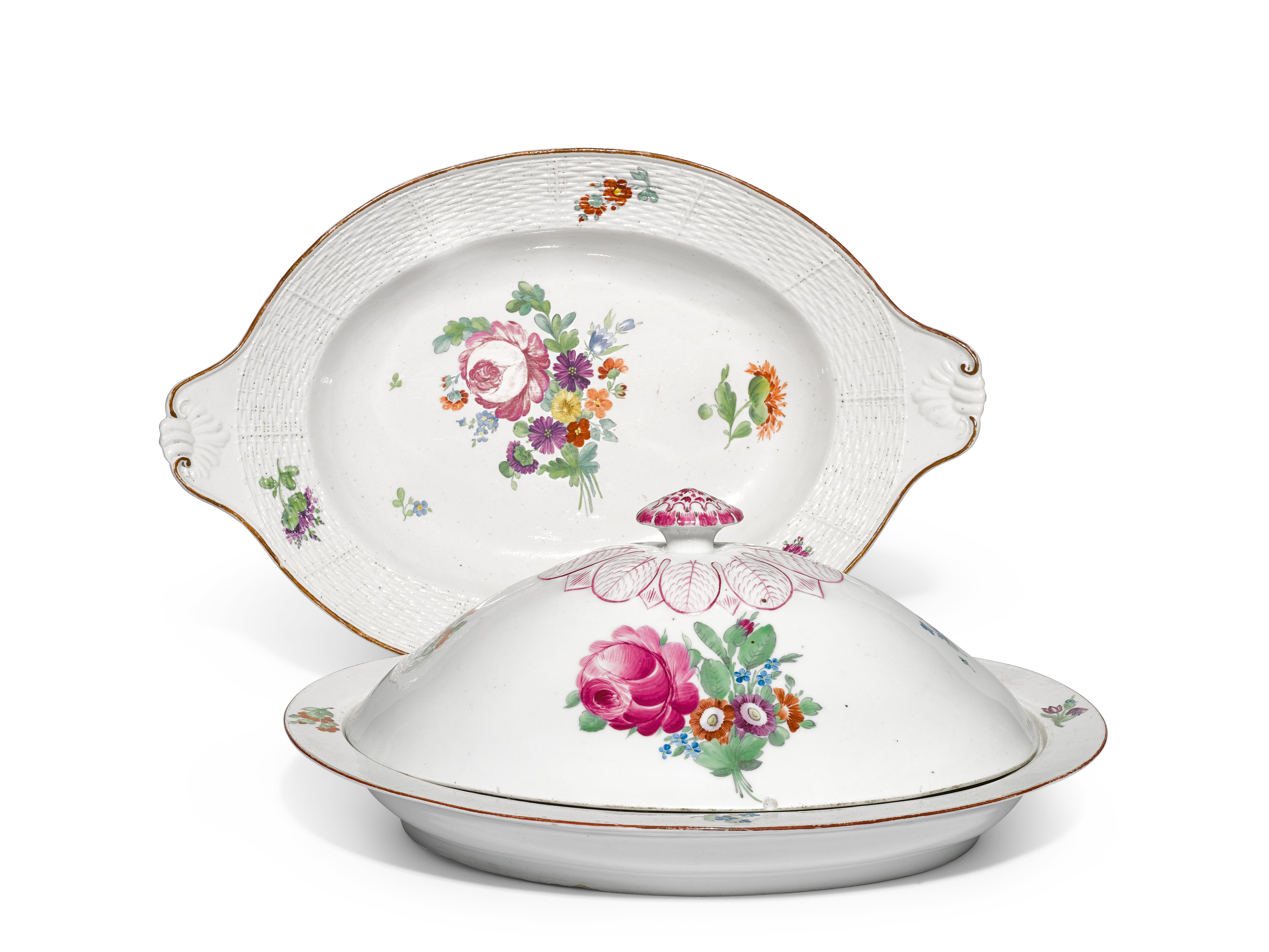 A porcelain tureen and serving dish from the Everyday service, Imperial ...