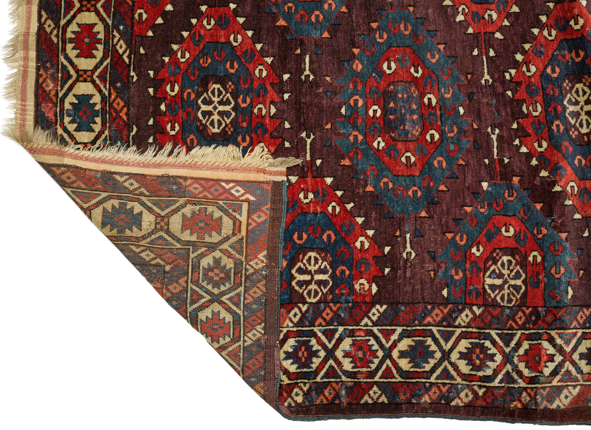 A 'C-gul' main carpet, Yomut confederation, West Turkestan, mid-19th ...